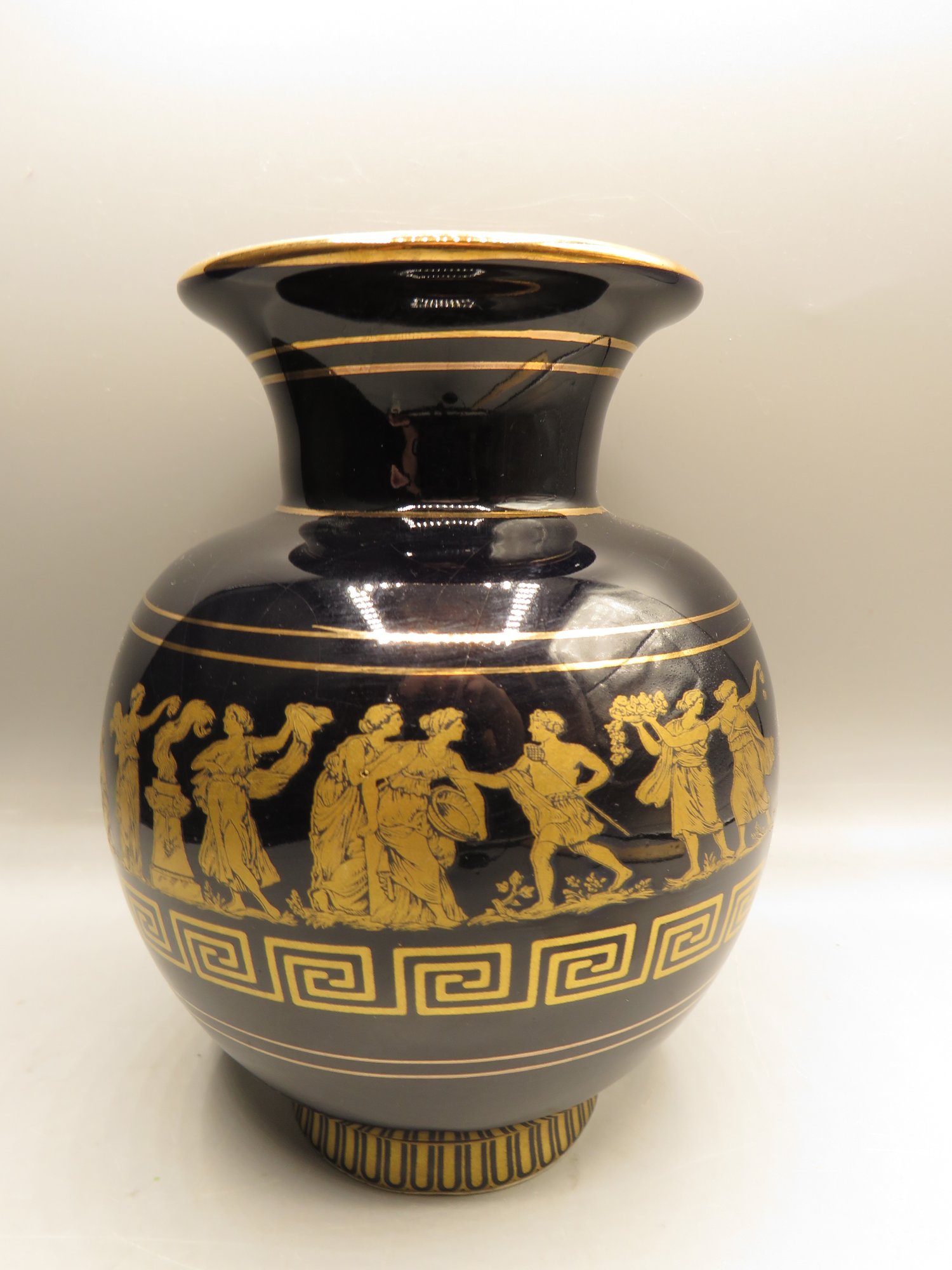 KE Hand Painted 24K Gold Greek Mythology Vase Made In Greece #72633 ...