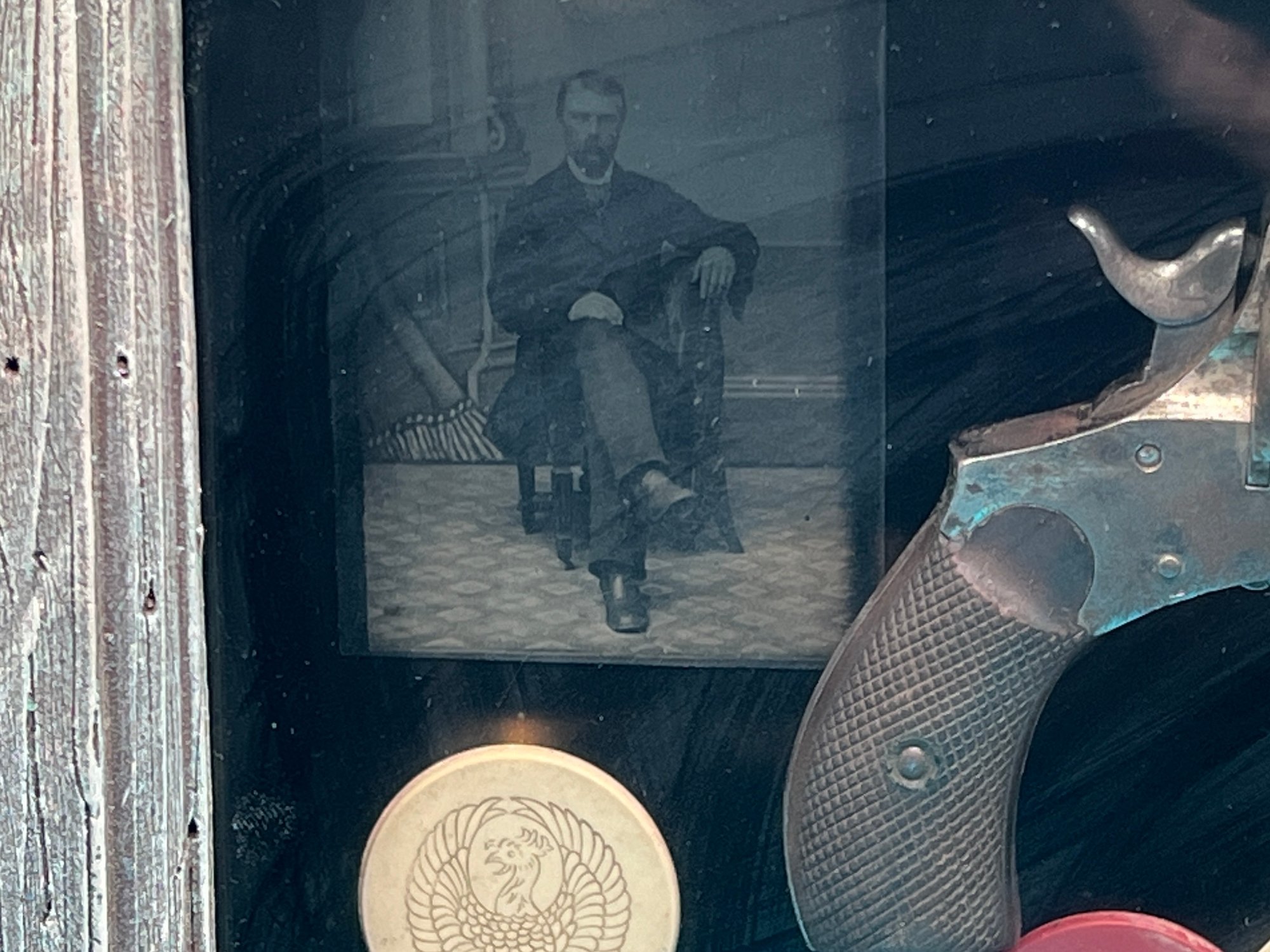 1890s Belgium .32 Cal Smith & Weston Replica The Gambler Shadow Box ...