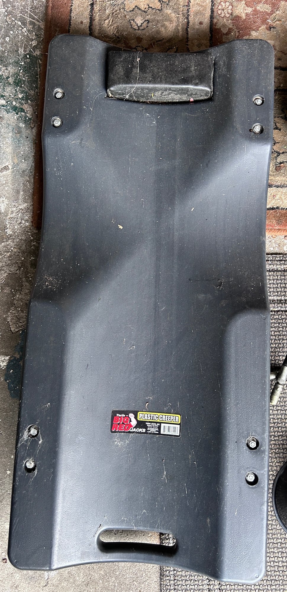 Big Red Jacks Plastic Creeper, 3 Funnels, Oil Pan, Grease Guns, 7 Piece ...