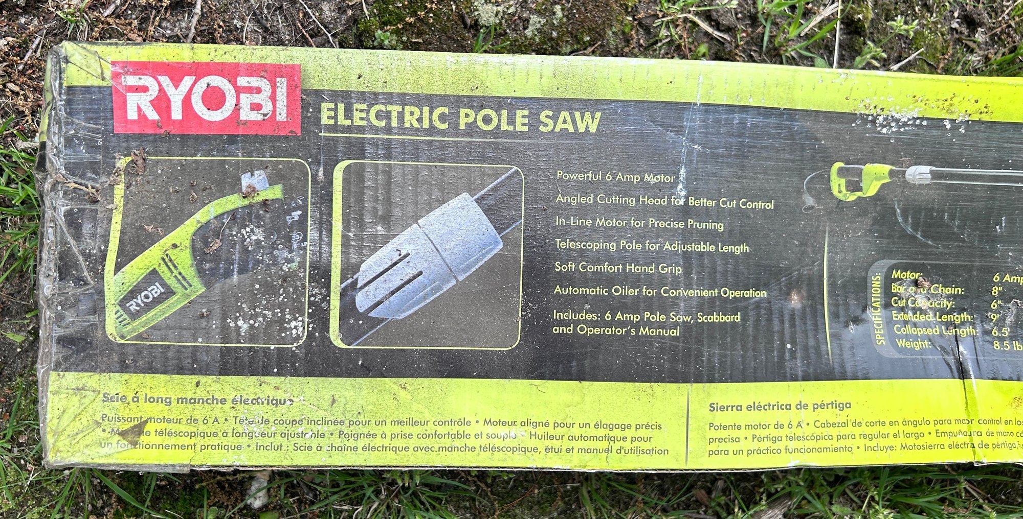 Ryobi 9ft. Electric Pole Saw, New In Box #132949 | Auctionninja.com
