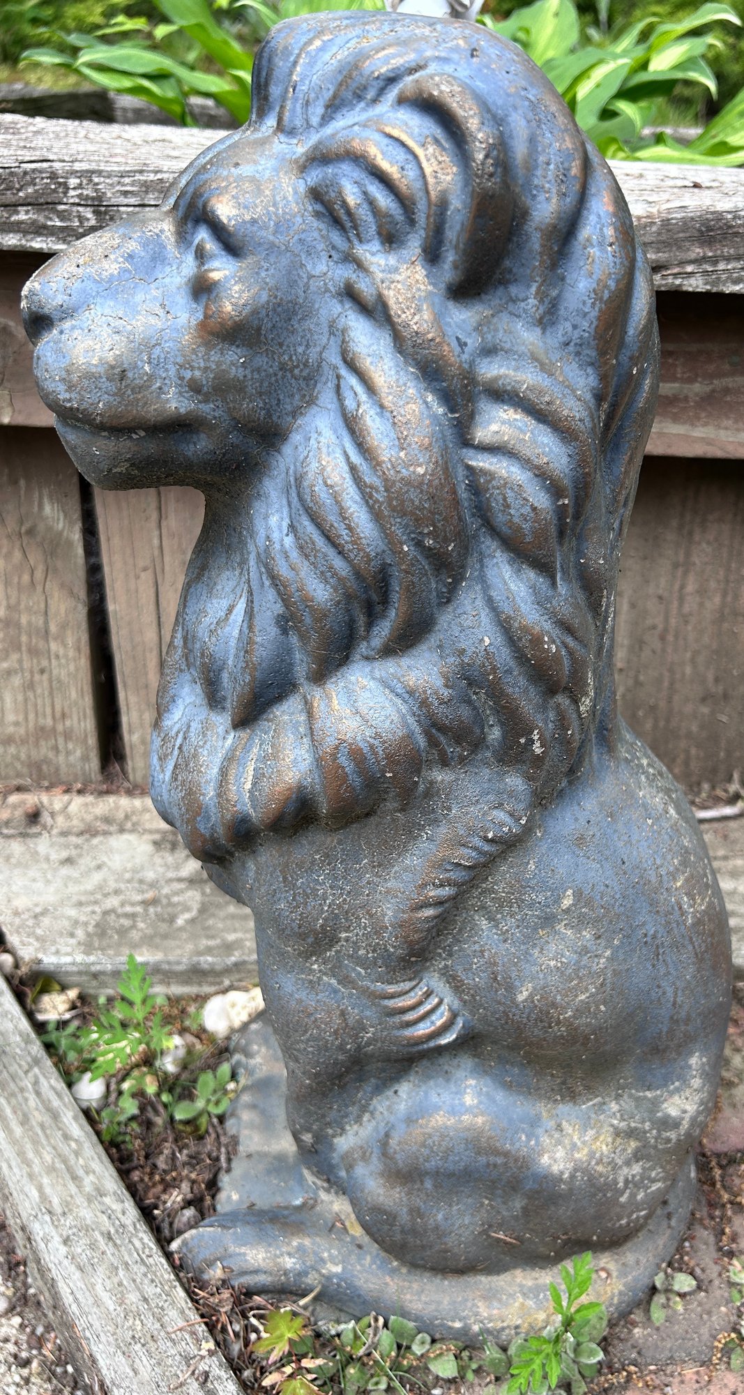 Cement Lion Garden Statue #132962 | Auctionninja.com