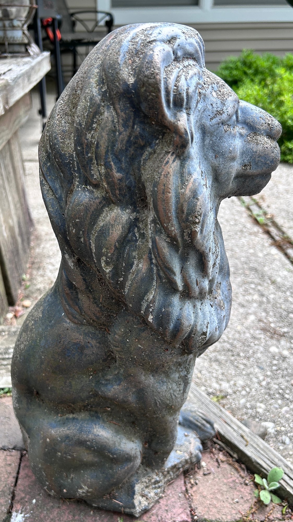 Cement Lion Garden Statue #132962 | Auctionninja.com