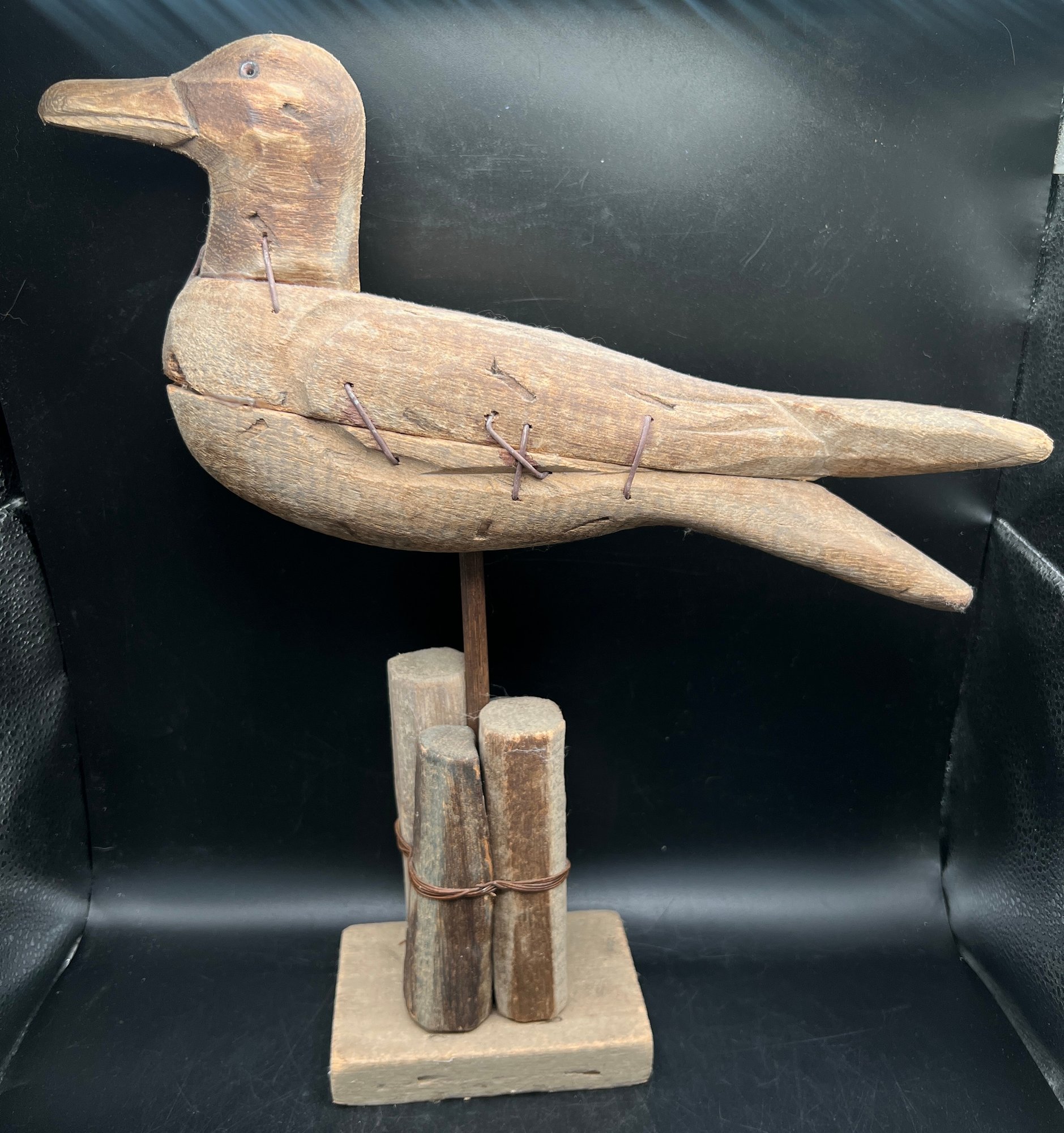 Hand Carved Wooden Seagull Statue #133164 | Auctionninja.com