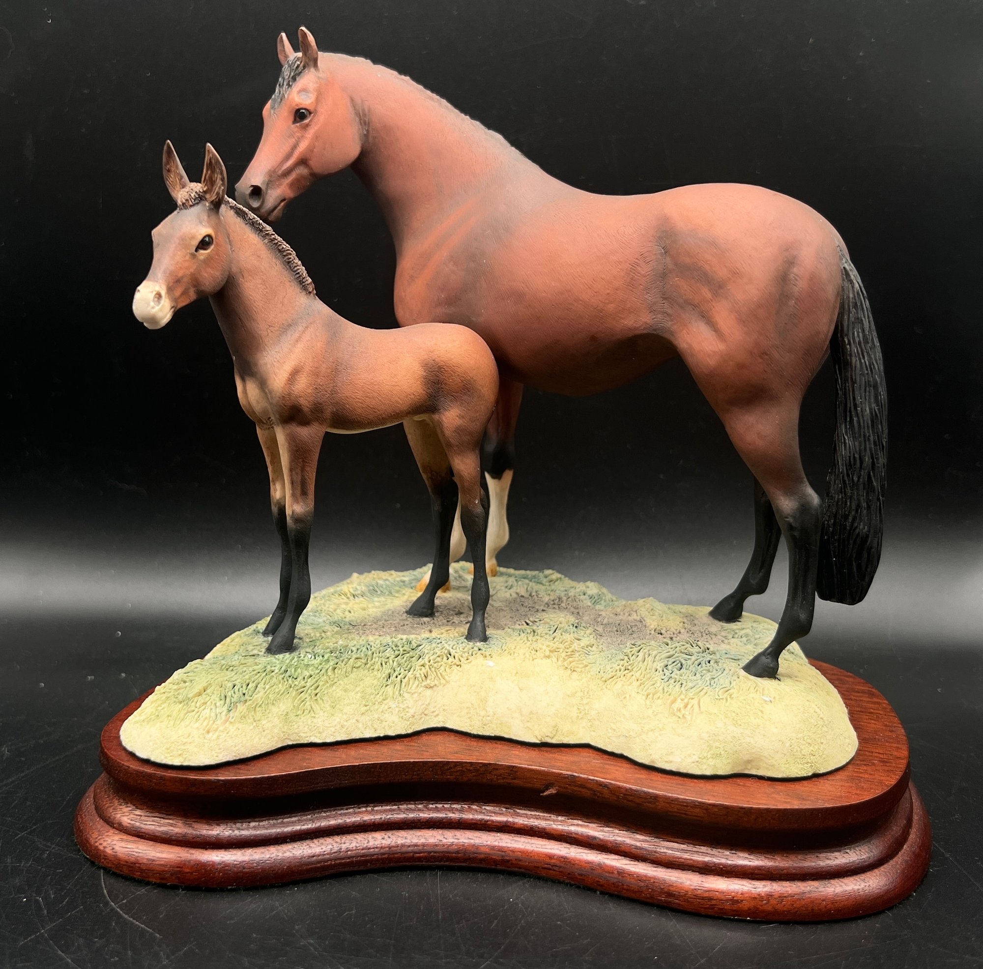 Lowell Davis Border Fine Arts Horse & Foal With Wood Base 32/950 ...