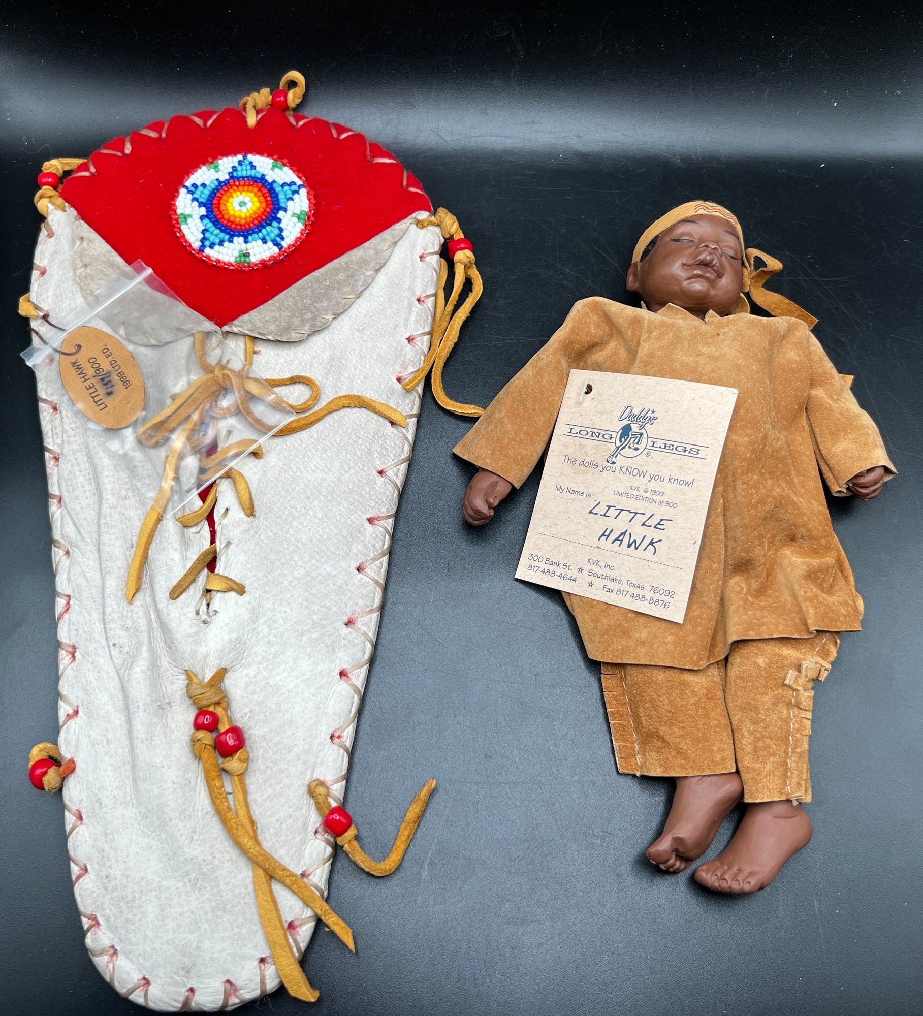 Daddys Long Legs Limited Edition Little Hawk Doll & Cradle 157/900 - 2 ...