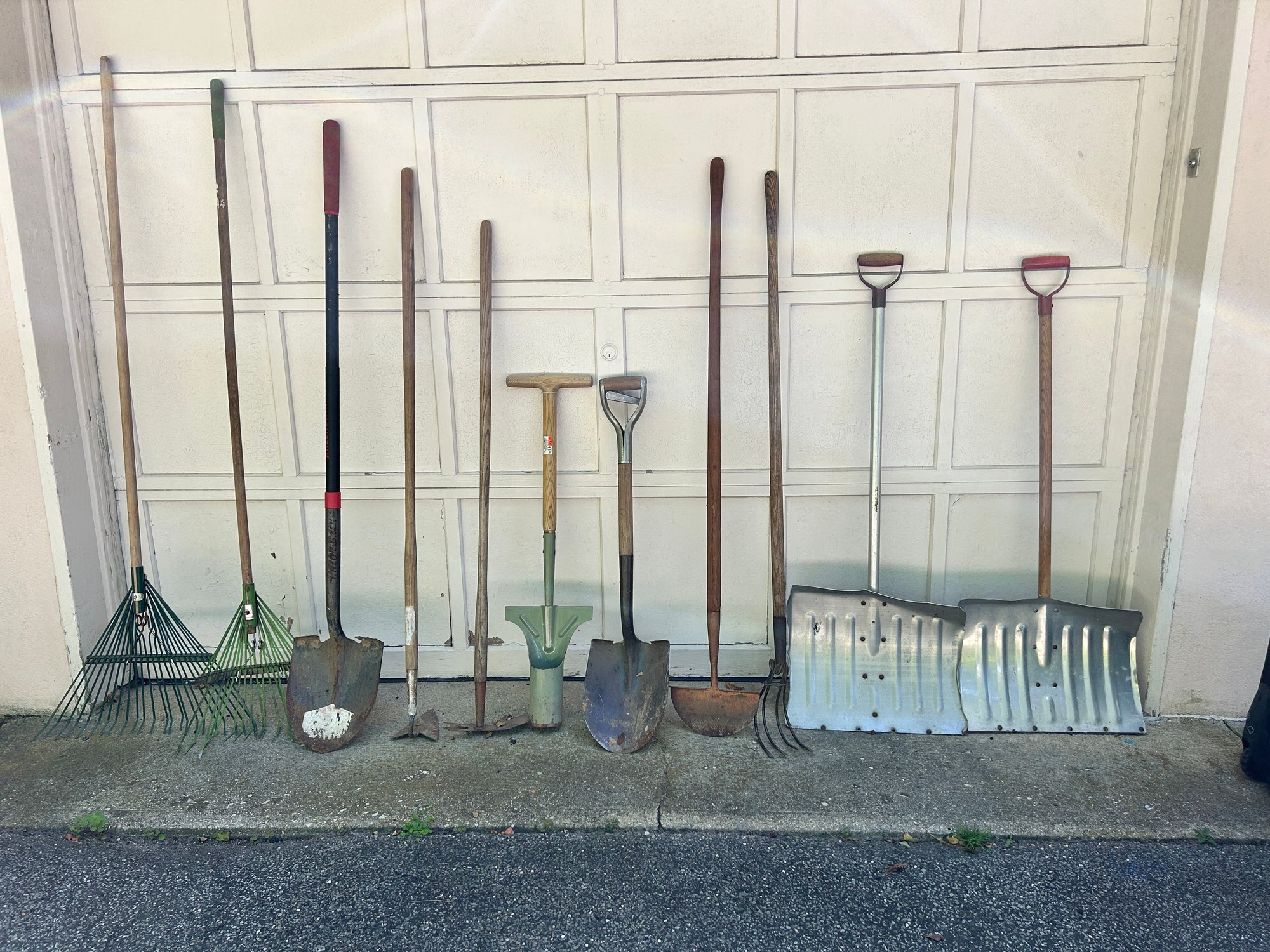 Assorted Gardening Tools: Rakes & Shovels And More, 11 Piece Lot #140634 | Auctionninja.com