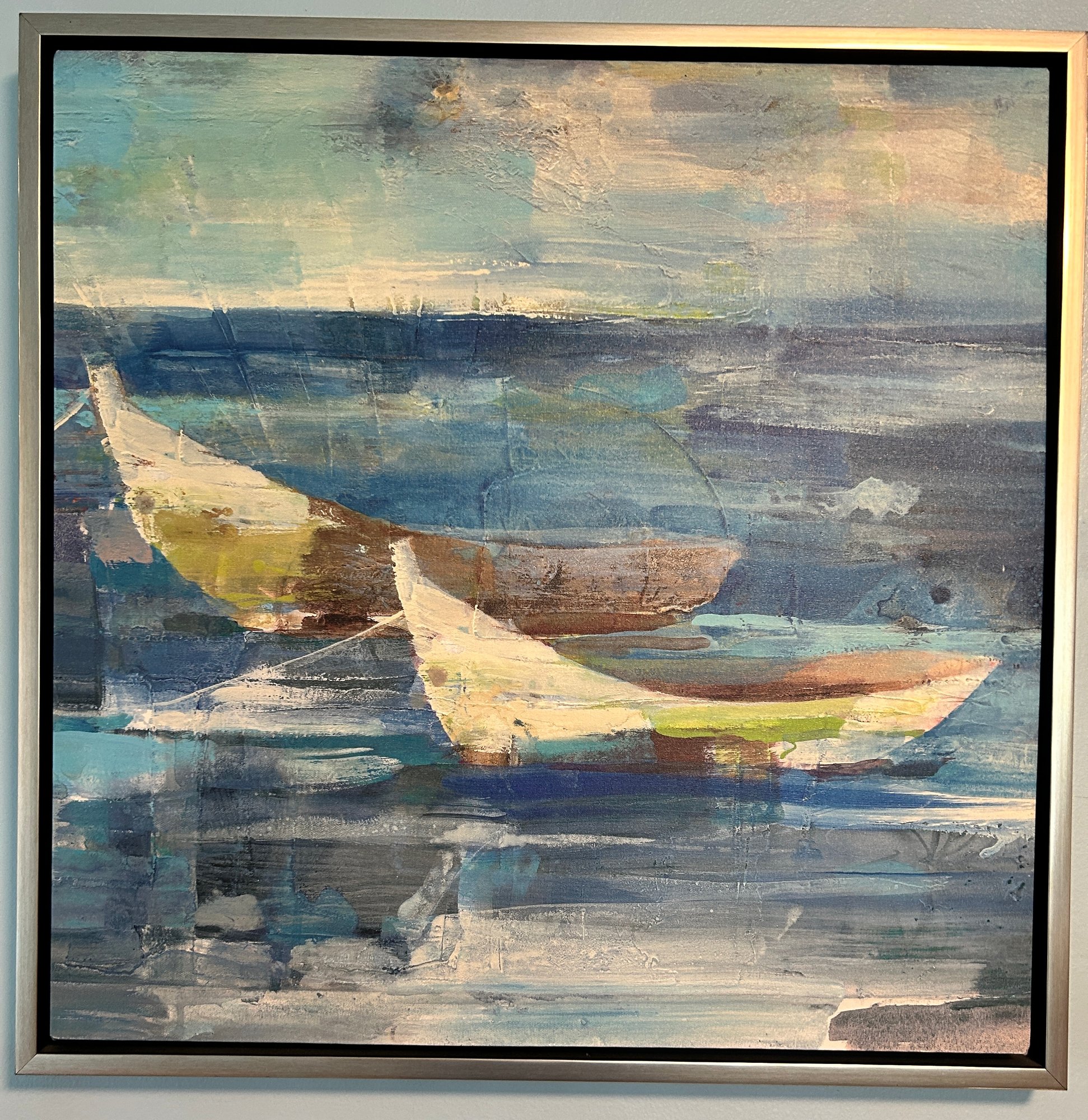 Albena Hristova Mooring For The Day Oil On Canvas, Framed #113955 ...