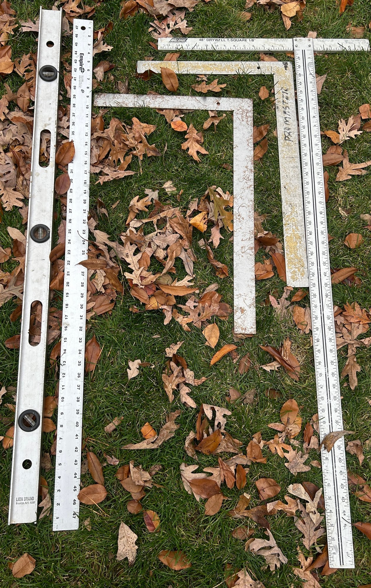 Metal Framing Squares, Level, Straight Metal Ruler - Assorted 5 Piece ...