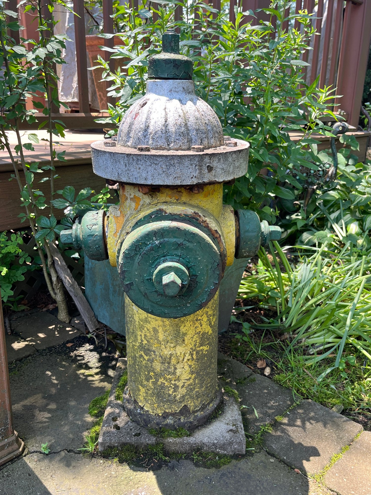 Fire Hydrant Cast Iron With Cement Base Lawn Decor #136100 ...
