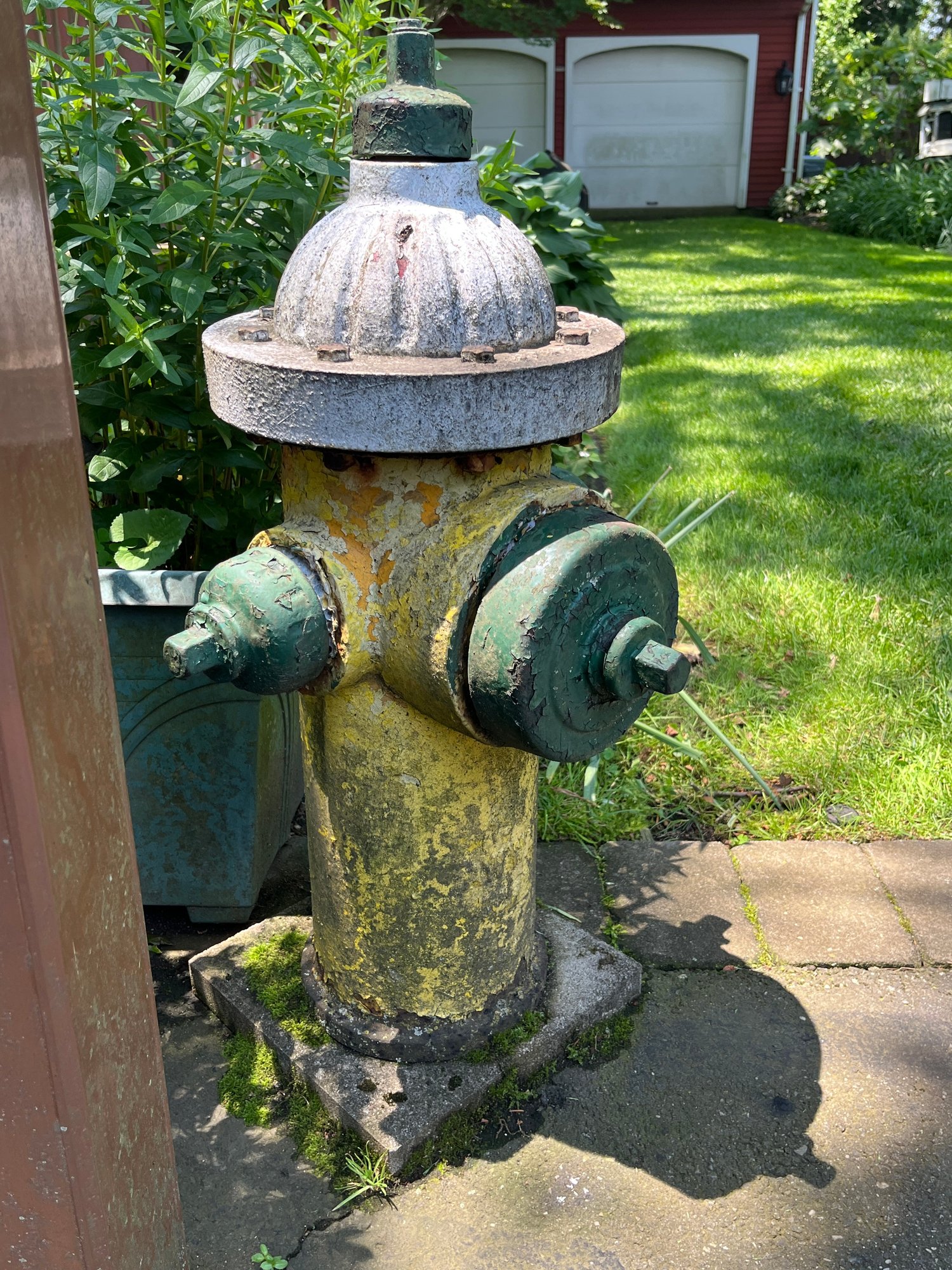 Fire Hydrant Cast Iron With Cement Base Lawn Decor #136100 ...