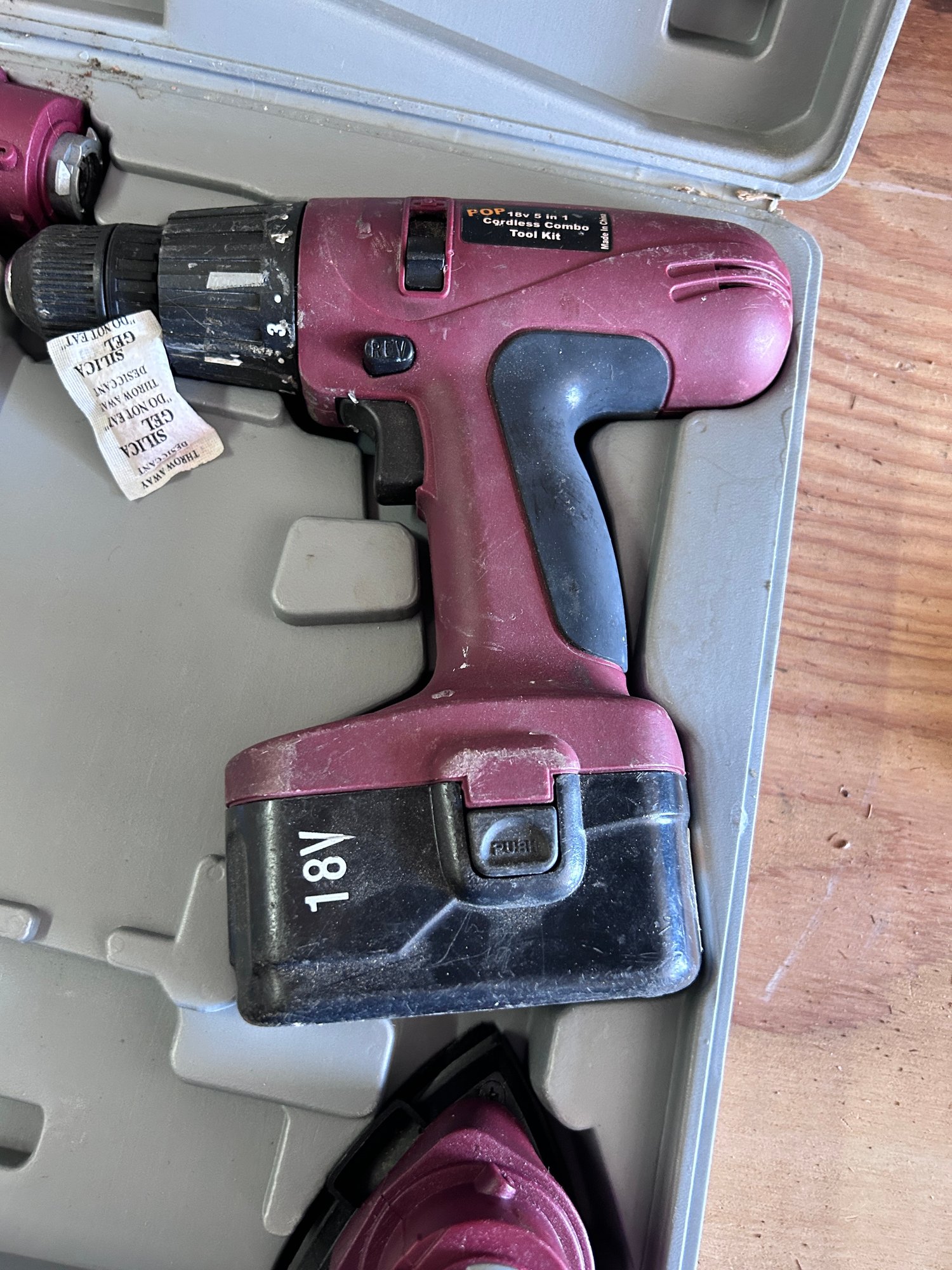 Pop 18v 5 In 1 Cordless Combo Tool Kit Drill, Saw, Sander, Chisel ...