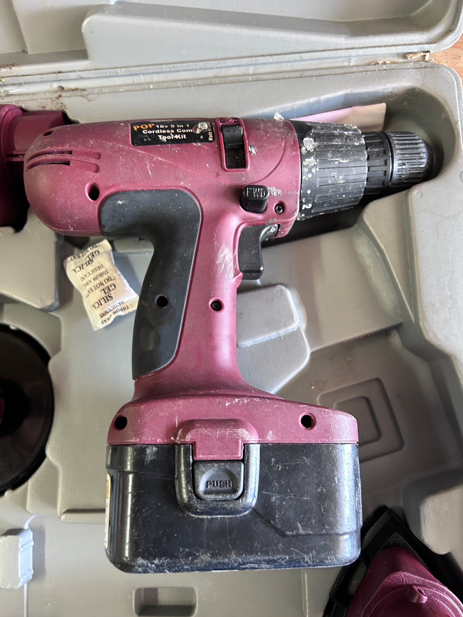 Pop 18v 5 In 1 Cordless Combo Tool Kit Drill, Saw, Sander, Chisel ...