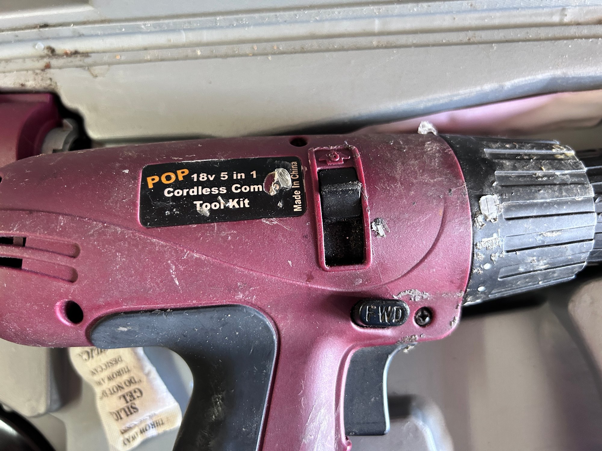 Pop 18v 5 In 1 Cordless Combo Tool Kit Drill, Saw, Sander, Chisel ...