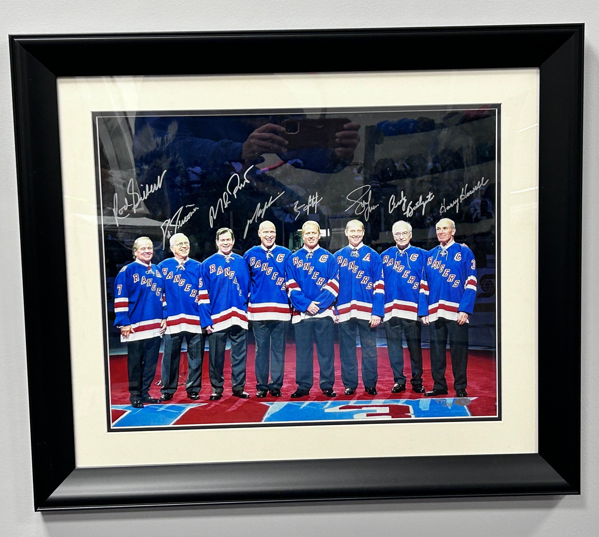 Autographed Photo Of NY Rangers Legends Gilbert, Ratelle, Richter ...