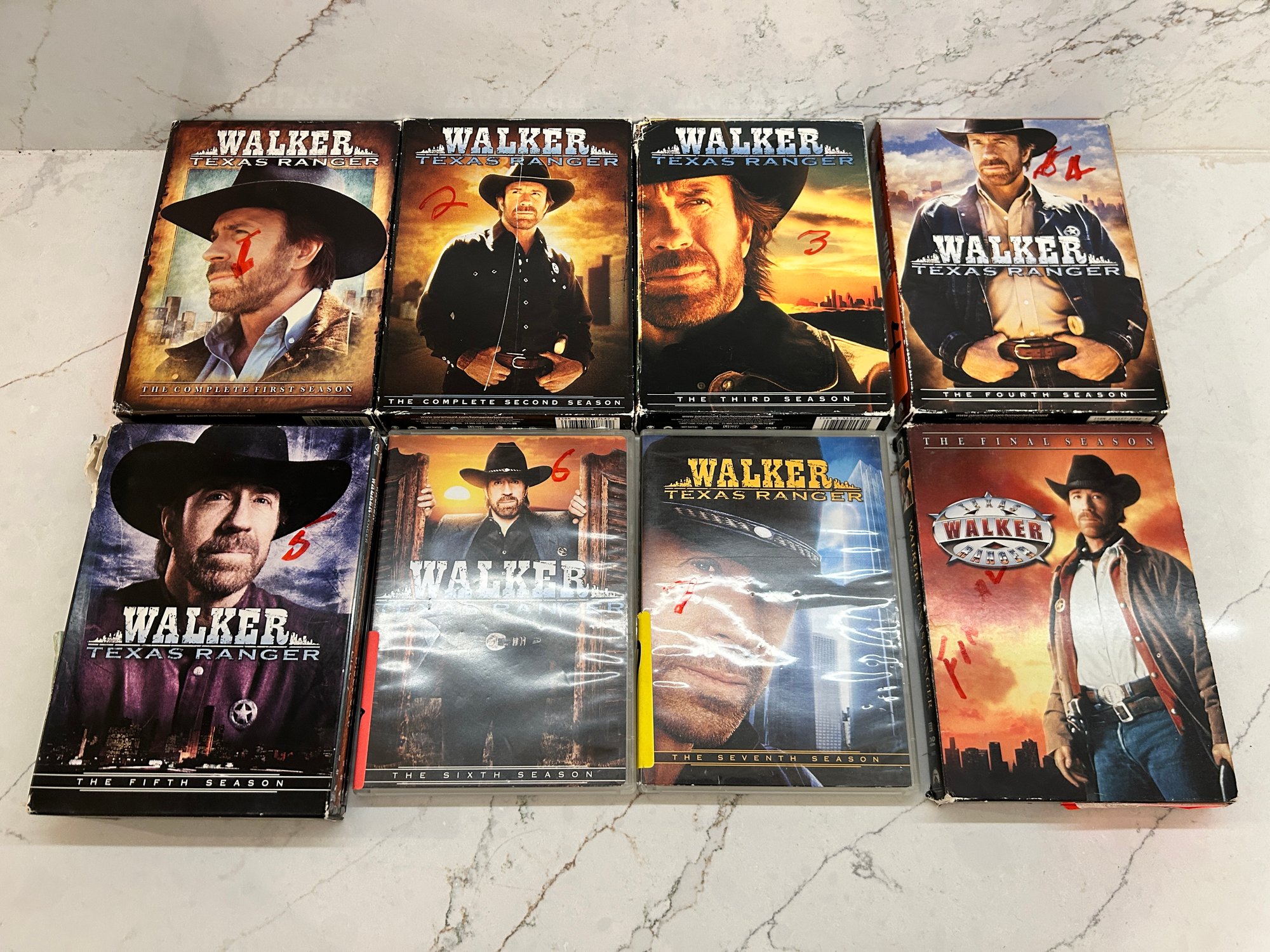 Walker Texas Ranger DVD - Seasons 1-7 & Final Season, 8 Piece Lot ...