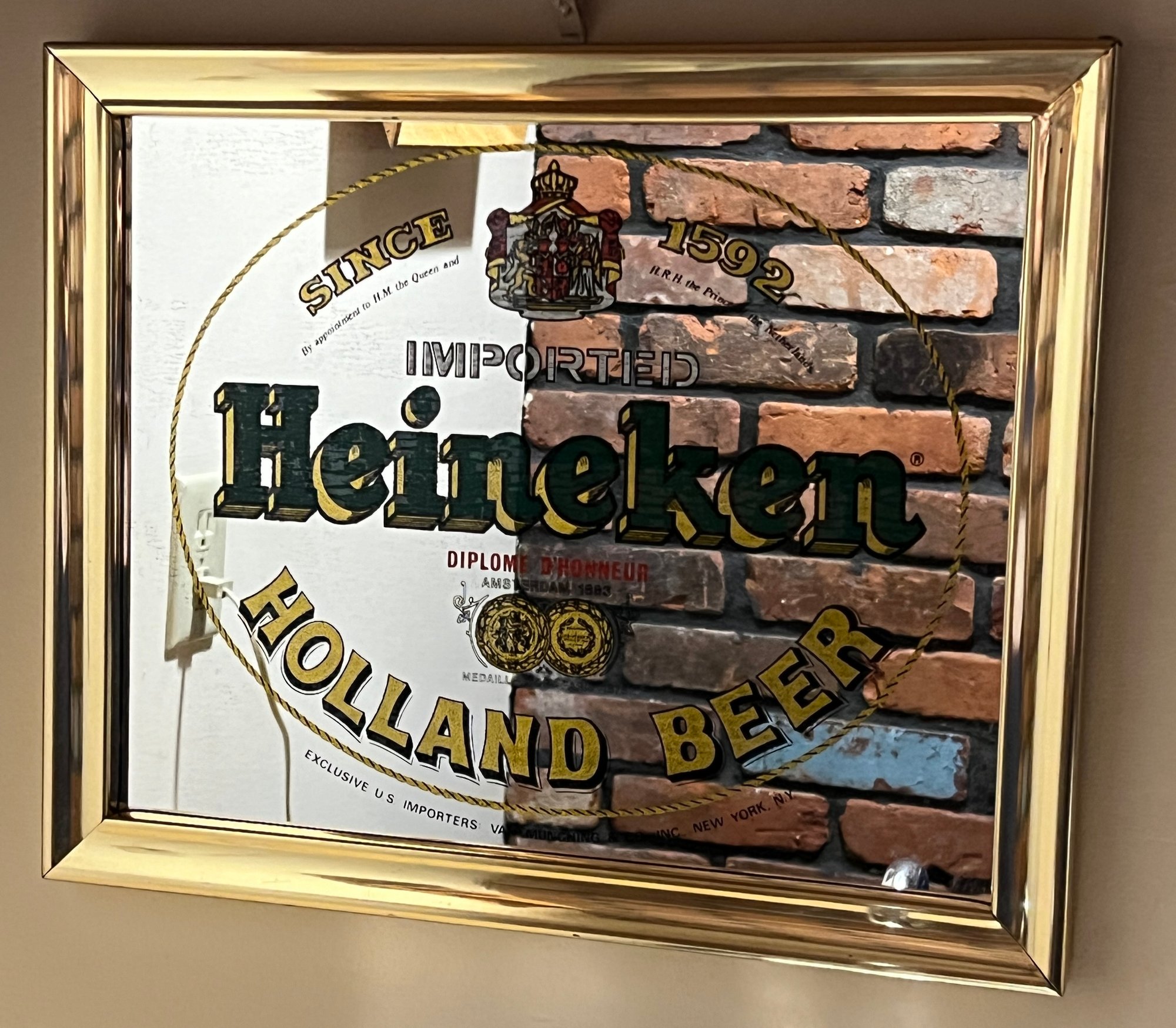 Heineken Vintage Mirrored Bar Sign #114512 | Auctionninja.com
