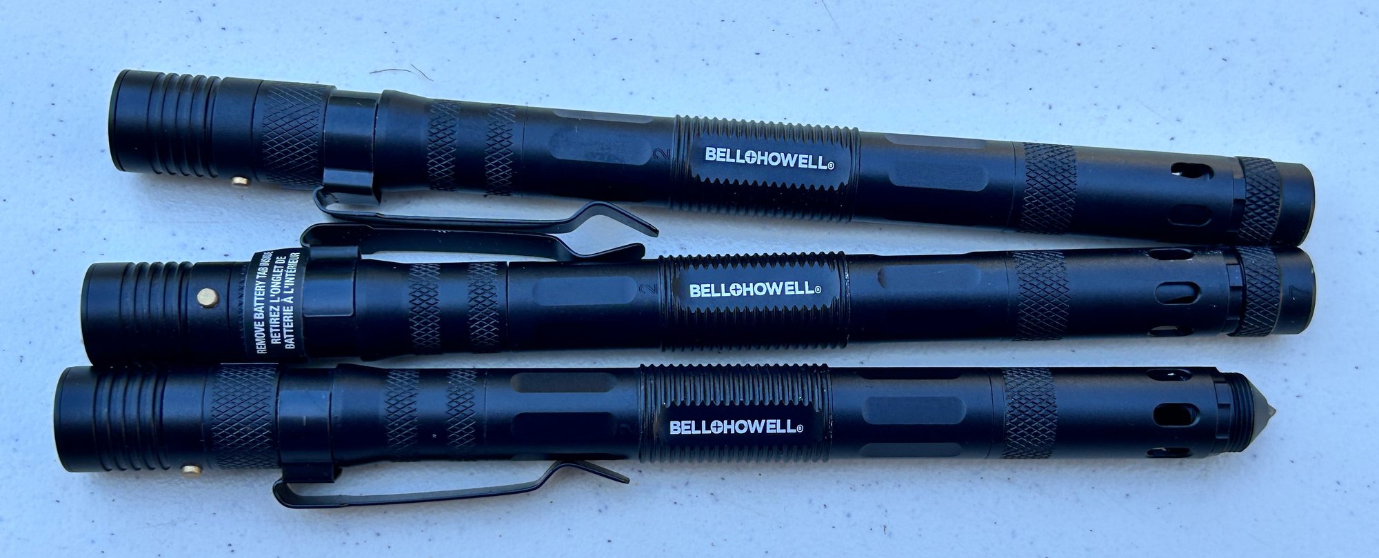 Bell & Howell Tactical Pens With Flashlight, 3 Piece Lot #143099 ...