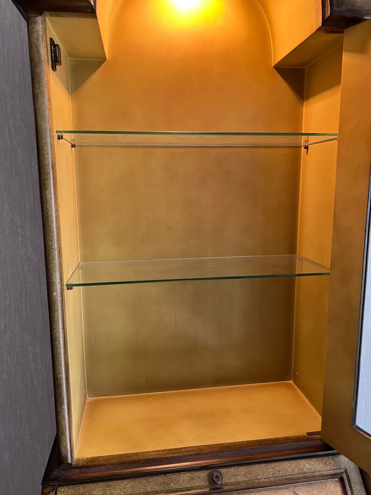 Stein World Lighted Secretary Curio Desk #130226 | Auctionninja.com