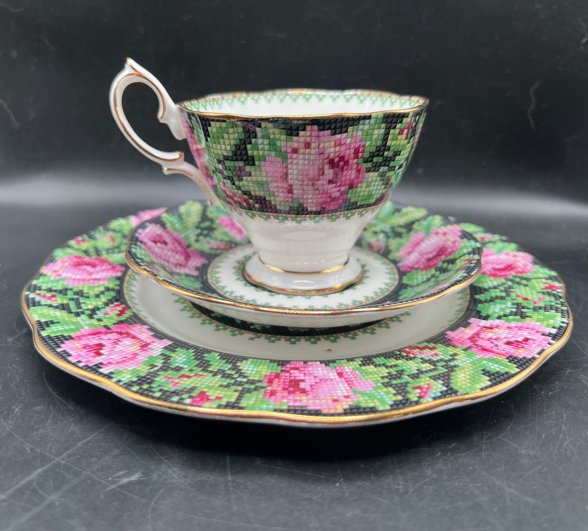 Royal Albert Bone China Needle Point Tea Set- 3 Pieces #137988 ...