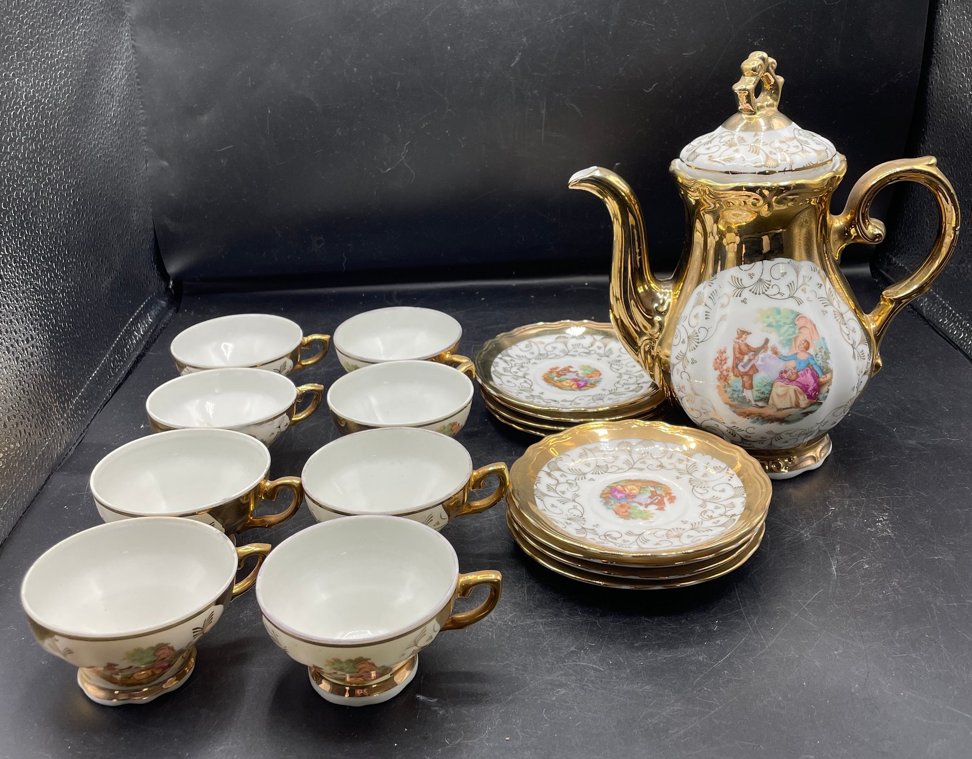 Veritable Porcelain Tea Set Made In Italy, Service For 8 #73509 ...