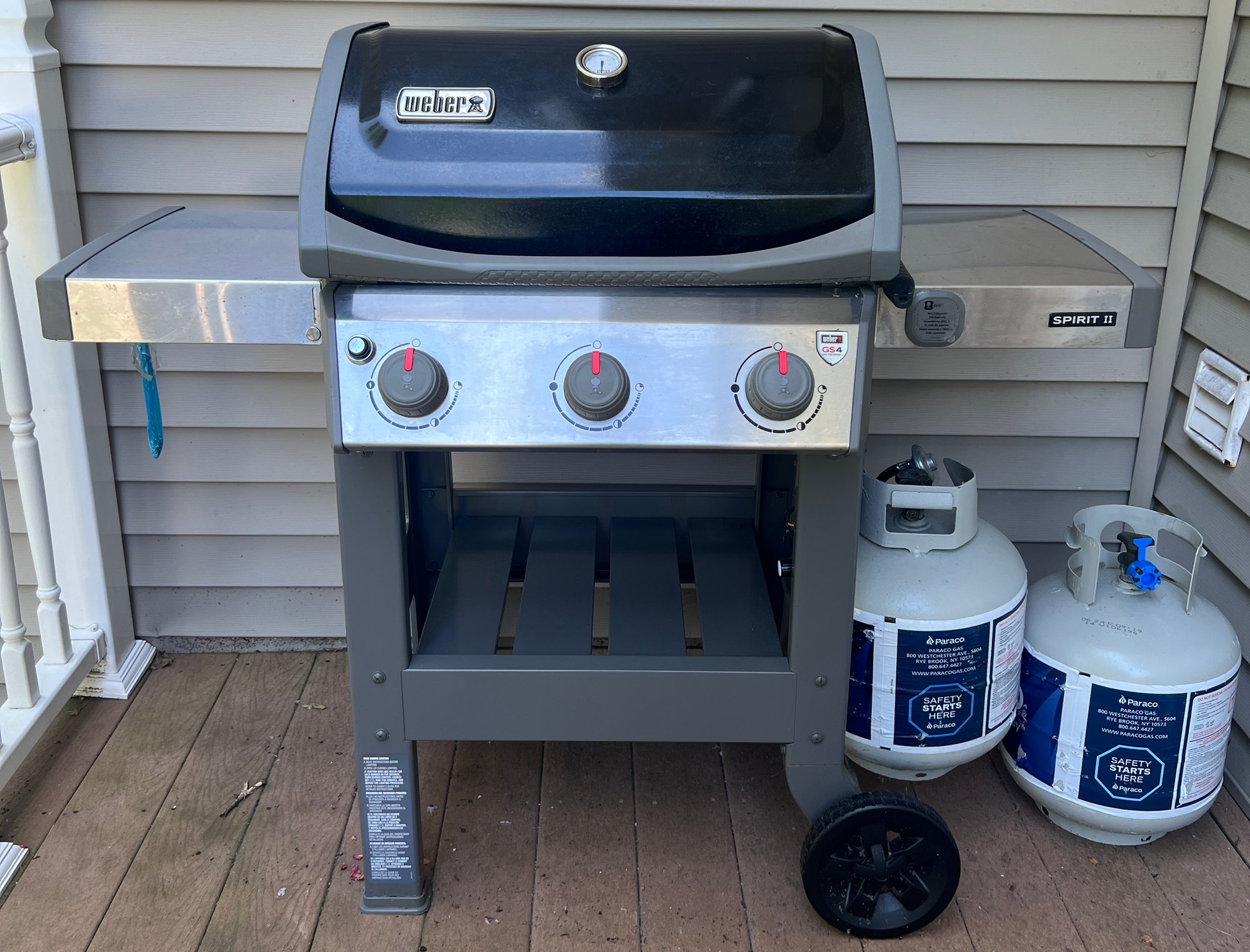 Weber Spirit II GS4 Propane Grill With Cover Model Number: E-310 LP BLK ...