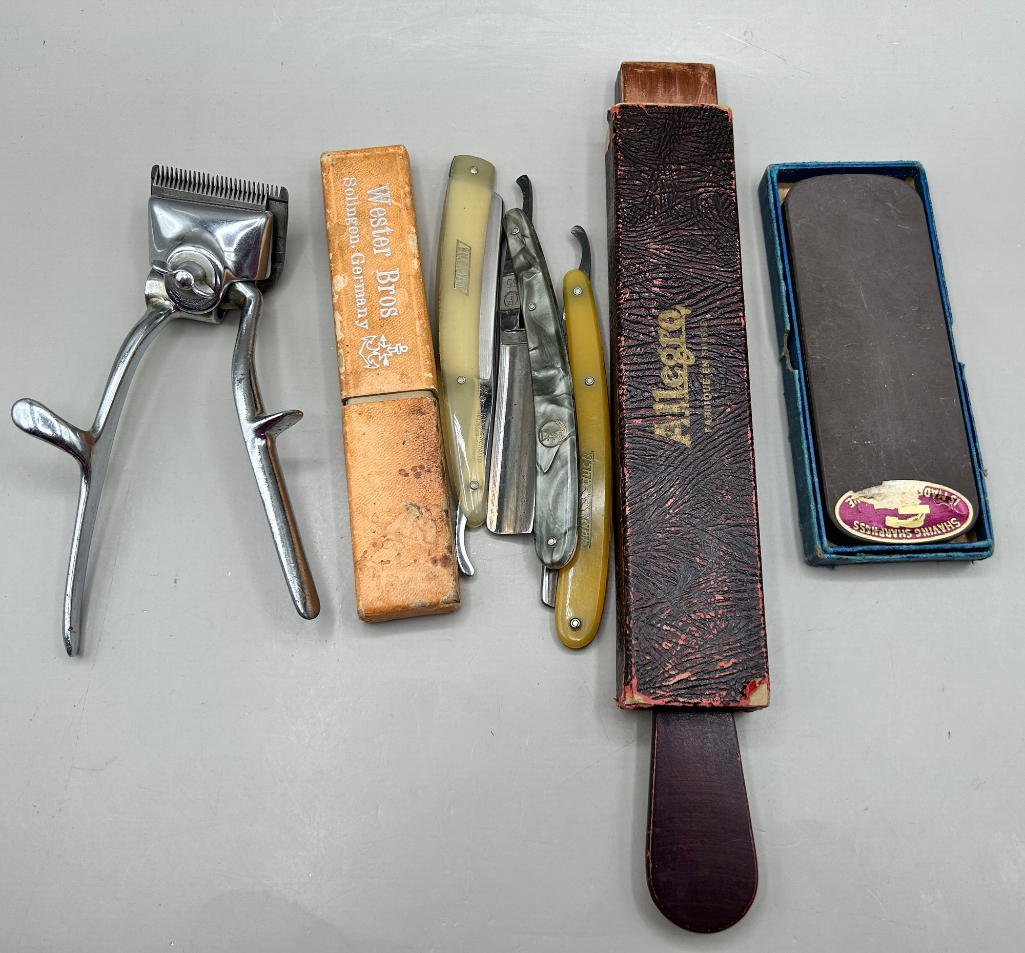Antique Barber Supplies - 7 Piece Lot #115328 | Auctionninja.com