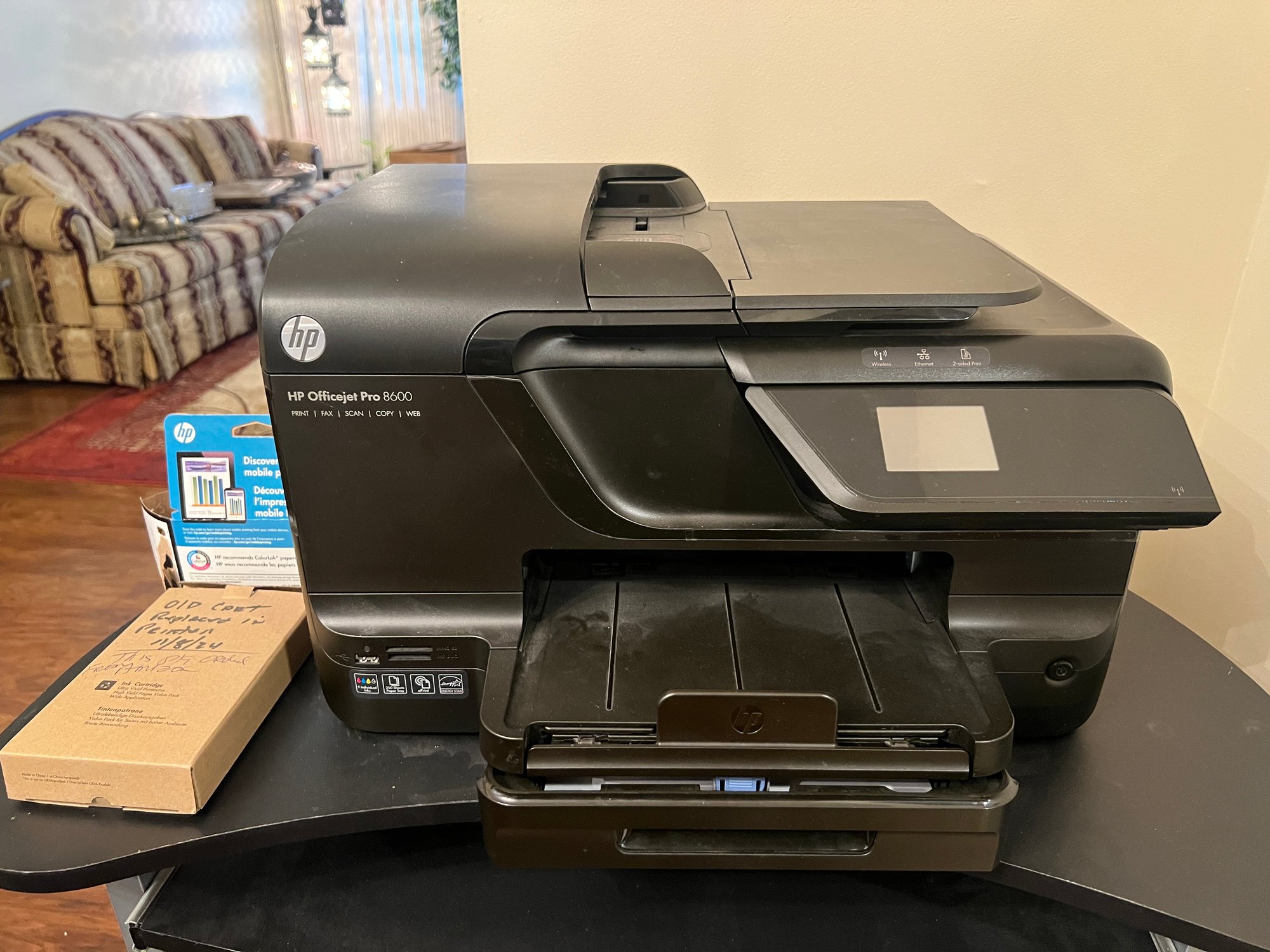 HP Office Jet Pro 8600 Scanner & Printer Model #: SNPRC-1101-01 #124199 ...