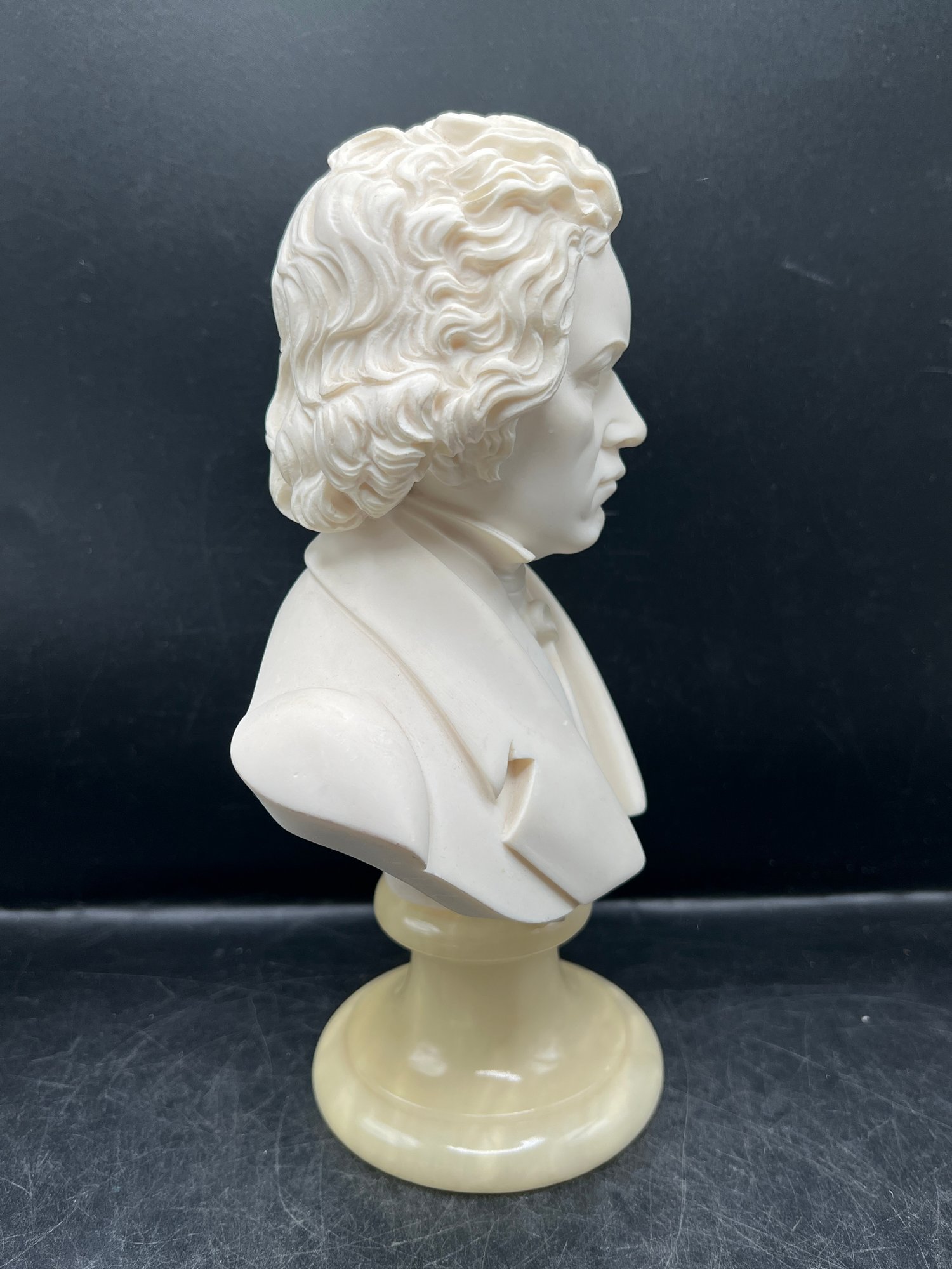 R.W. Downey Of New York By A. Giannelli Alabaster Beethoven Bust ...