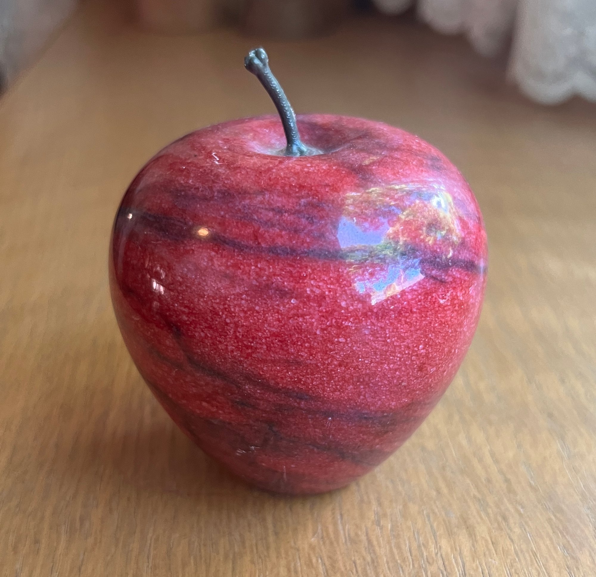 Heavy Stone Apple Paperweight #109074 | Auctionninja.com