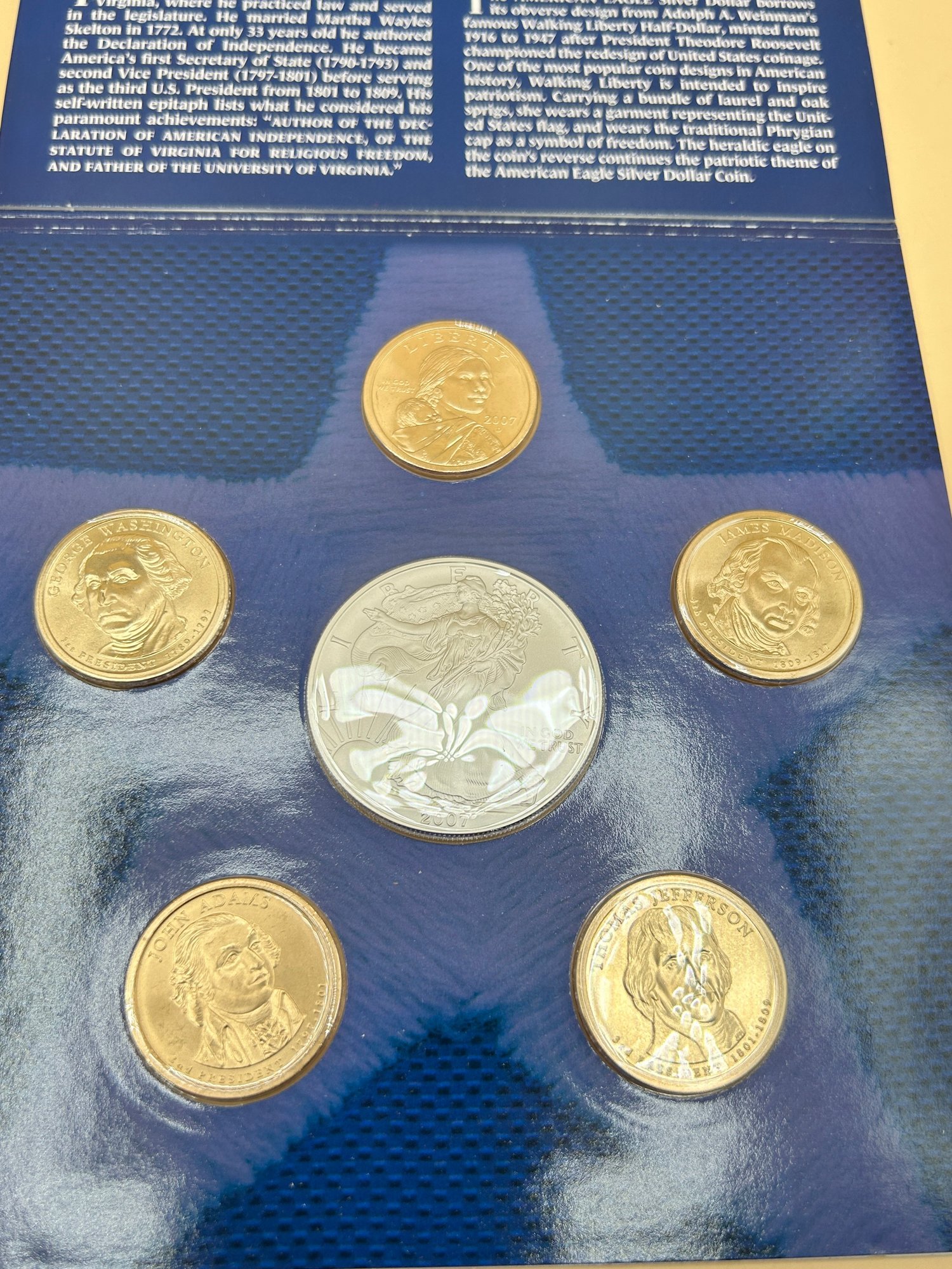 2007 United States Mint Annual Uncirculated Dollar Coin Set #143225 ...