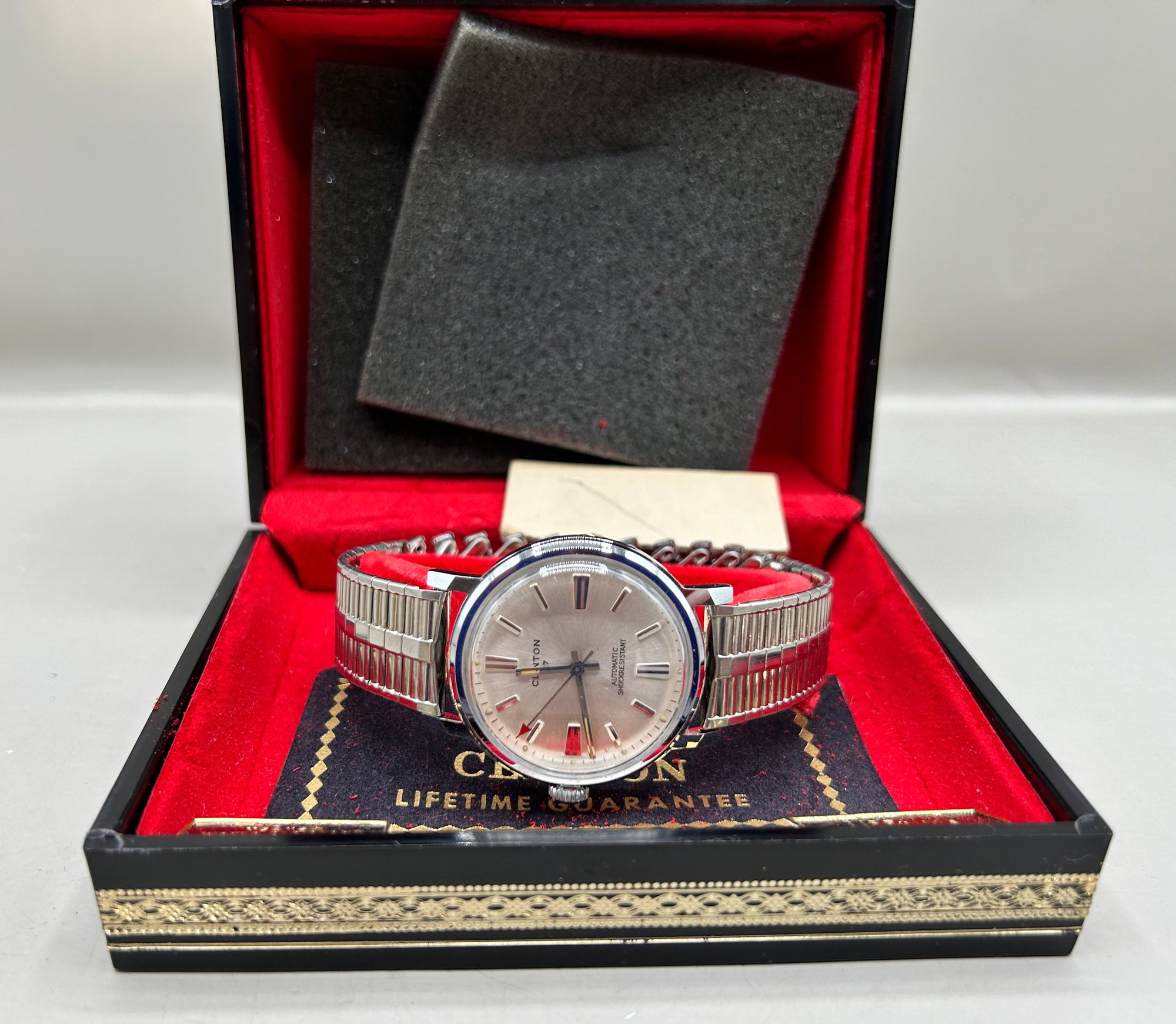 Clinton Automatic Watch With Box #120089 | Auctionninja.com