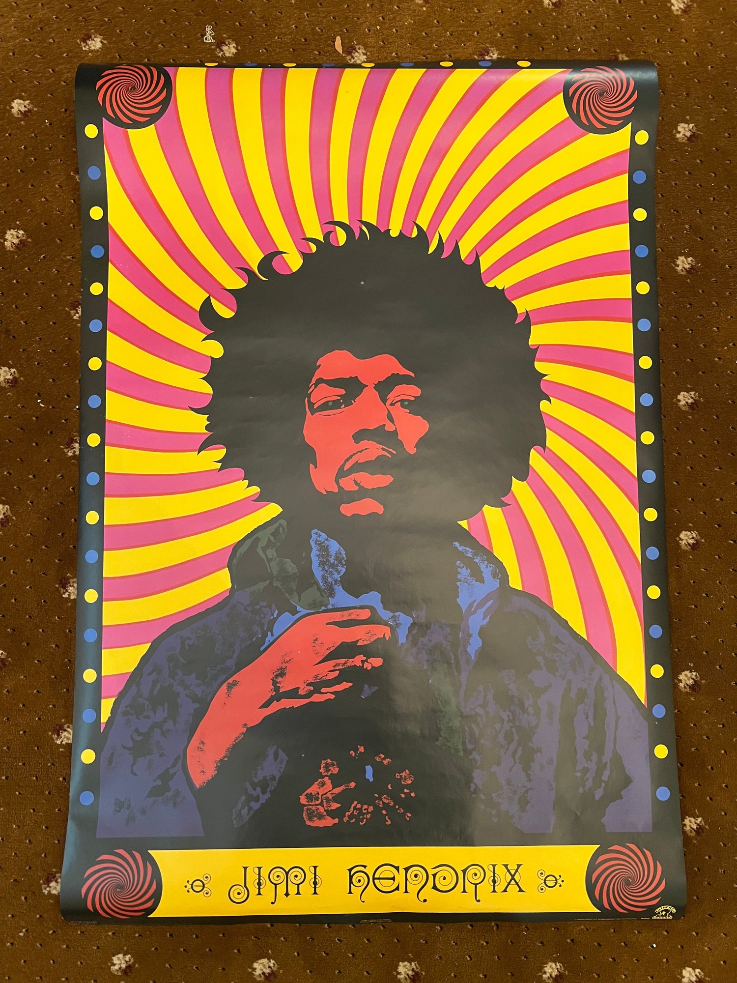 Vintage Jimi Hendrix Psychedelic Poster #153533 | Auctionninja.com