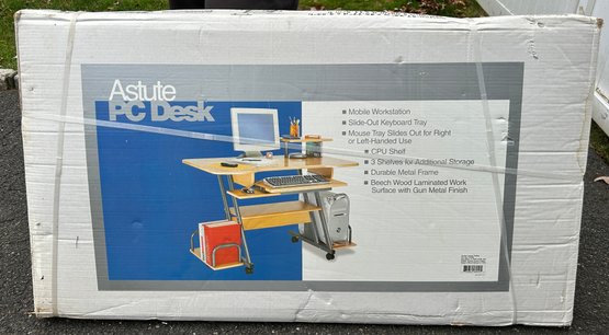 Astute PC Desk Mobile Workstation, New In Box #149705 | Auctionninja.com