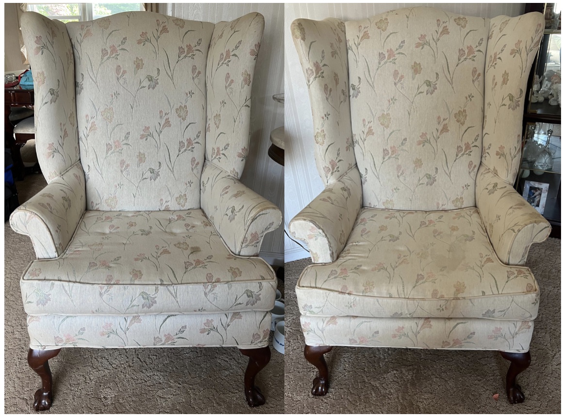 Pair Of Upholstered Wingback Chairs - 2 Piece Lot #114395 ...