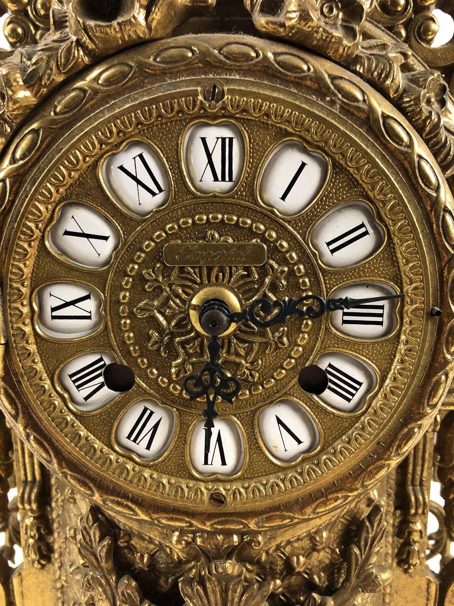 Imperial Franz Hermle Gilt Brass Mantel Clock (Made In Germany) - #W1 ...