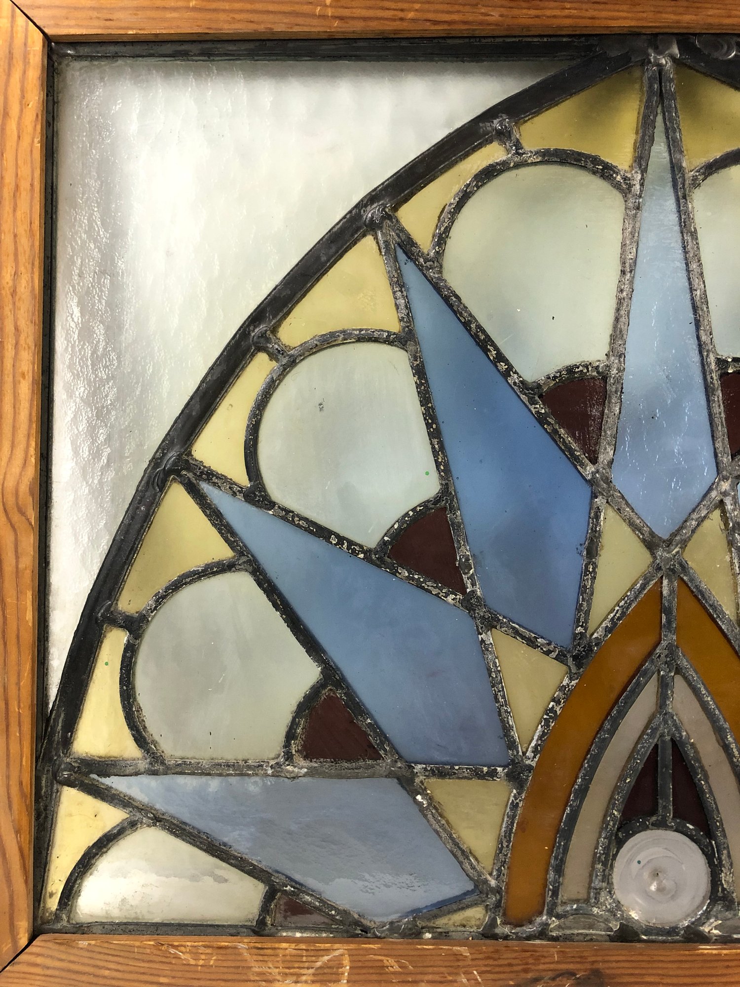 Antique Leaded Stained Glass Window - #S12-1 #27229 | Auctionninja.com