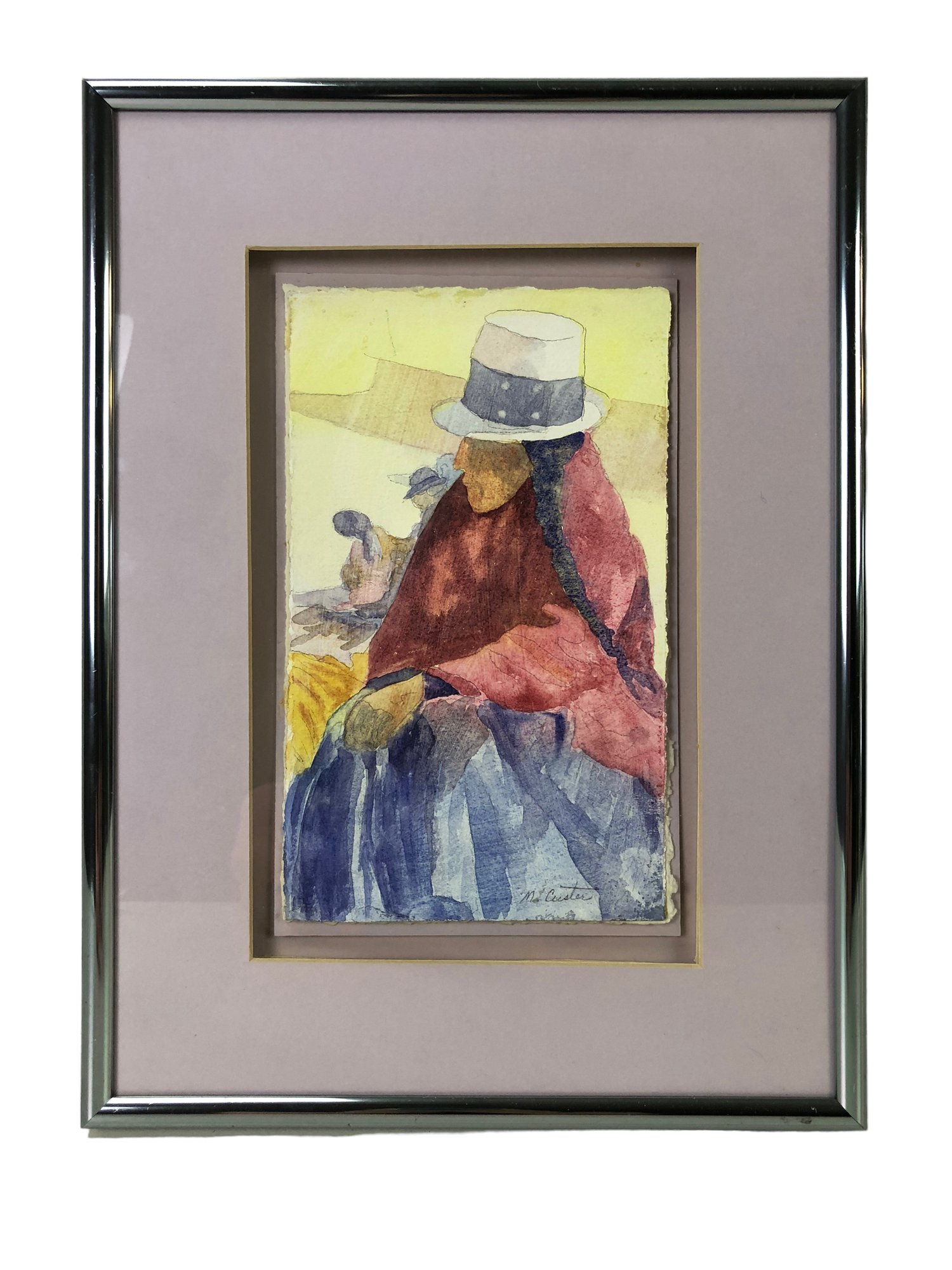 Signed Maxine Custer Southwestern Watercolor Painting - #A1 #14880 ...
