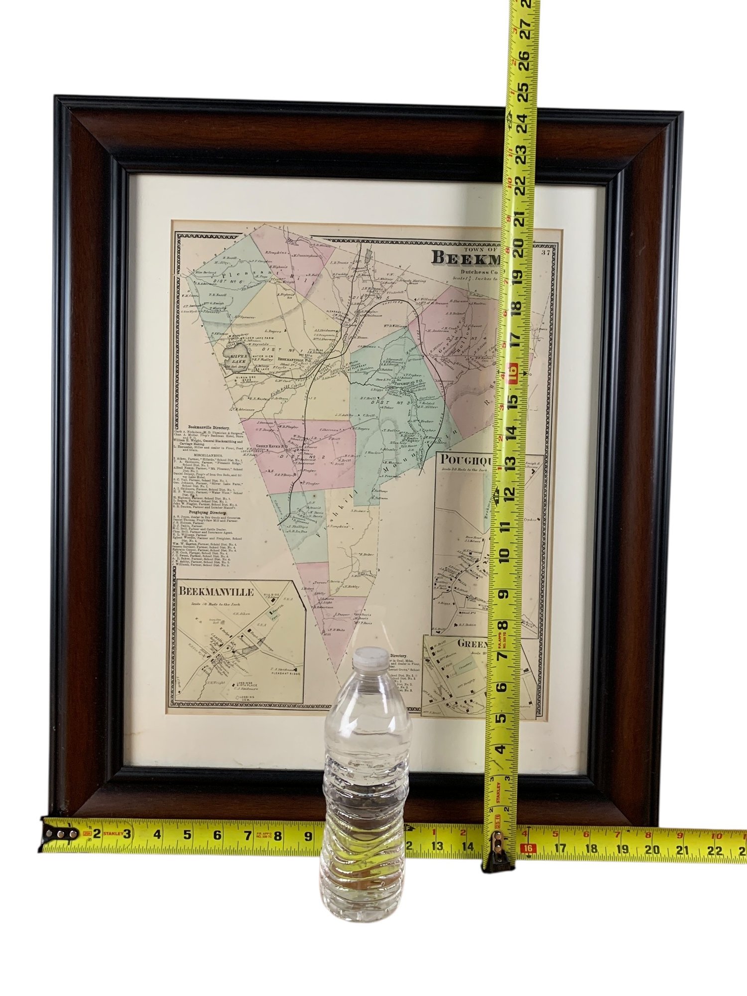 Town Of Beekman Dutchess County NY Framed Lithographic Map - #A10 ...