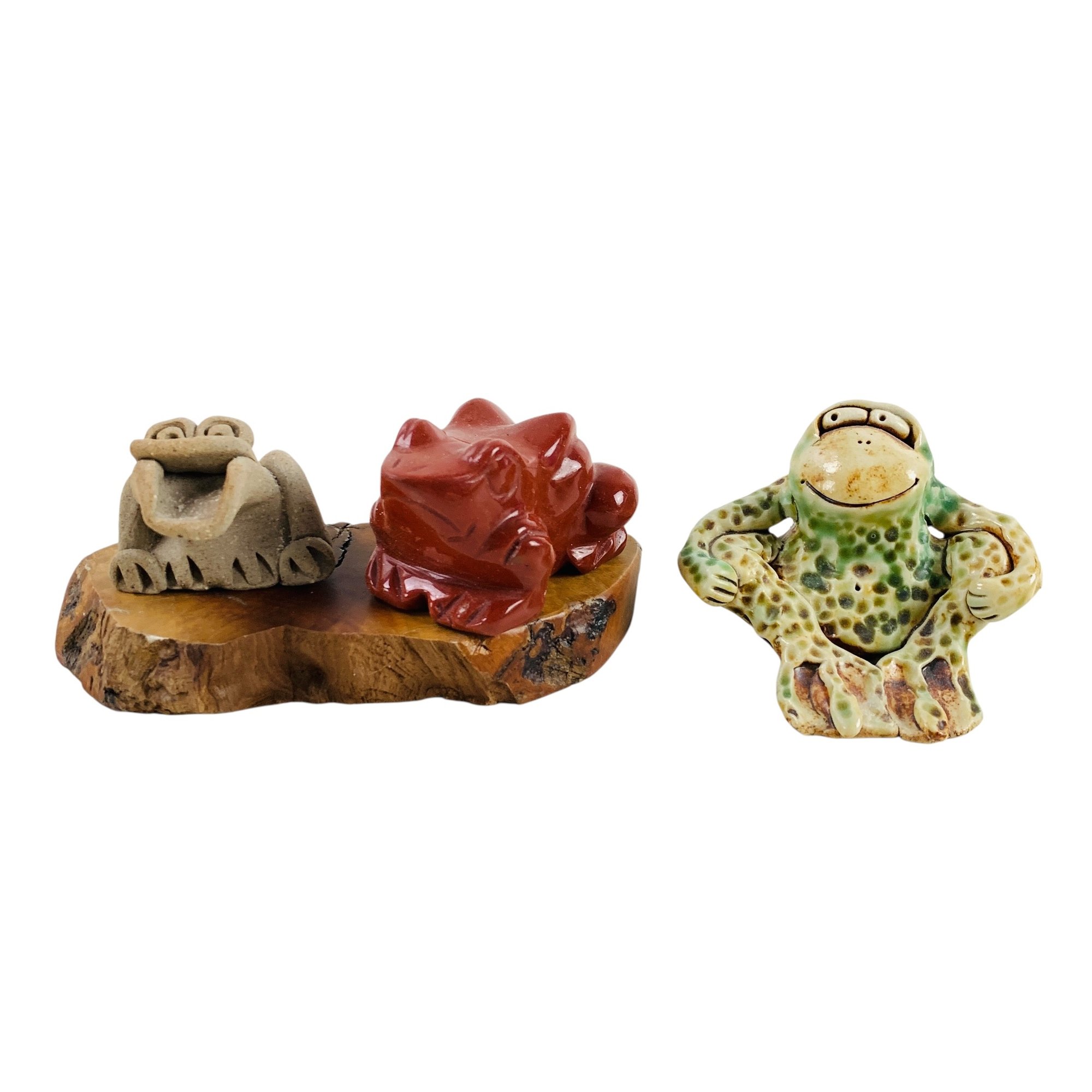 Frog Figures: Carved Goldstone, Wrought Iron On Marble, Wild Earth ...