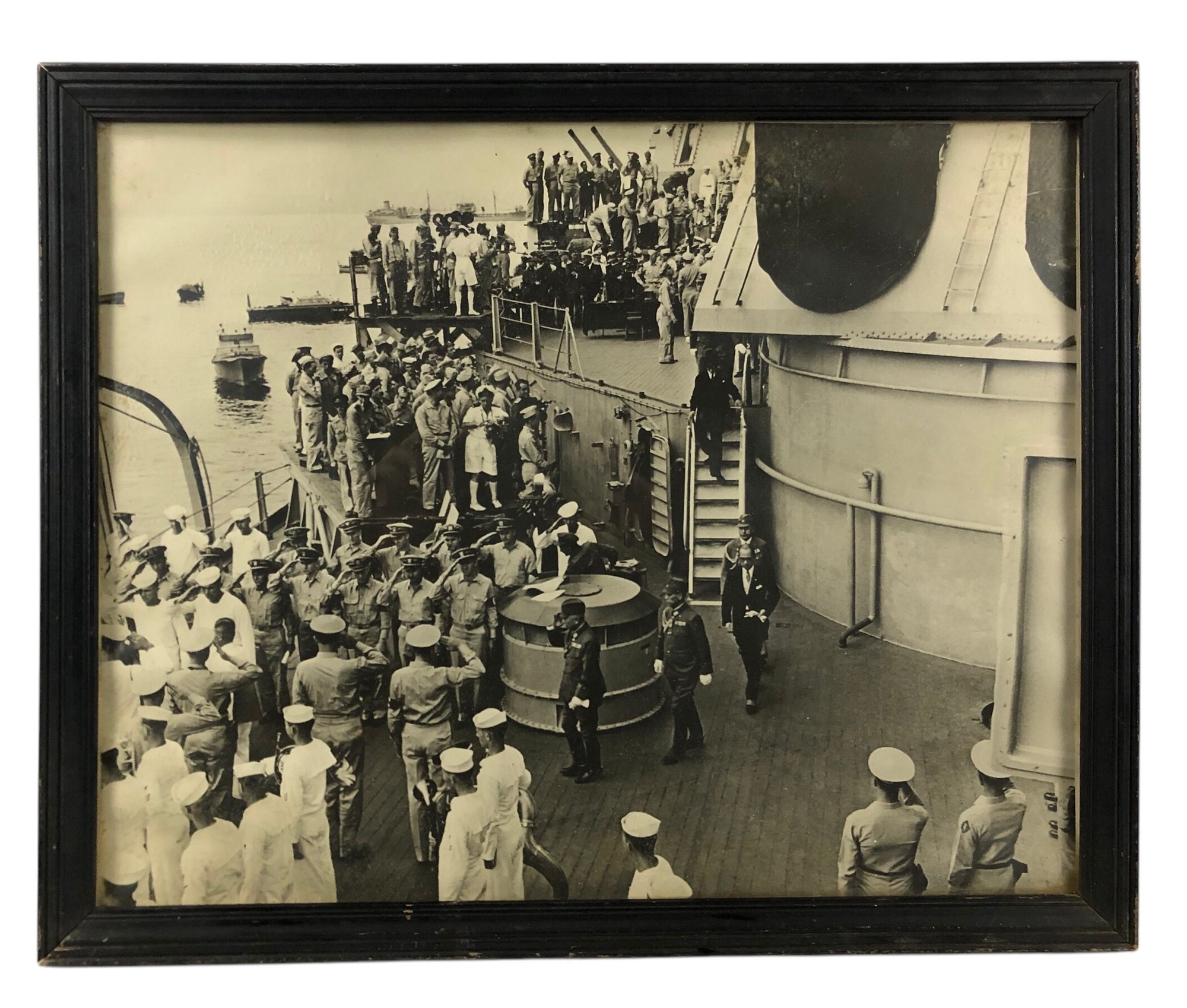 Surrender Of Japan - Japanese Delegation Leaves USS Missouri Framed ...