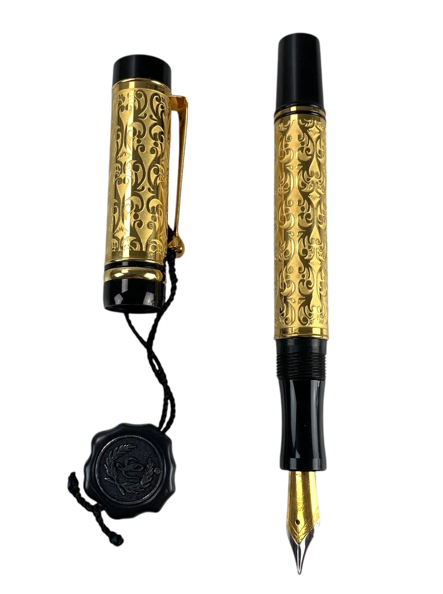 Laban Flat Top Etched Filigree Fountain Pen With Case (NEW) - #FS-5 ...