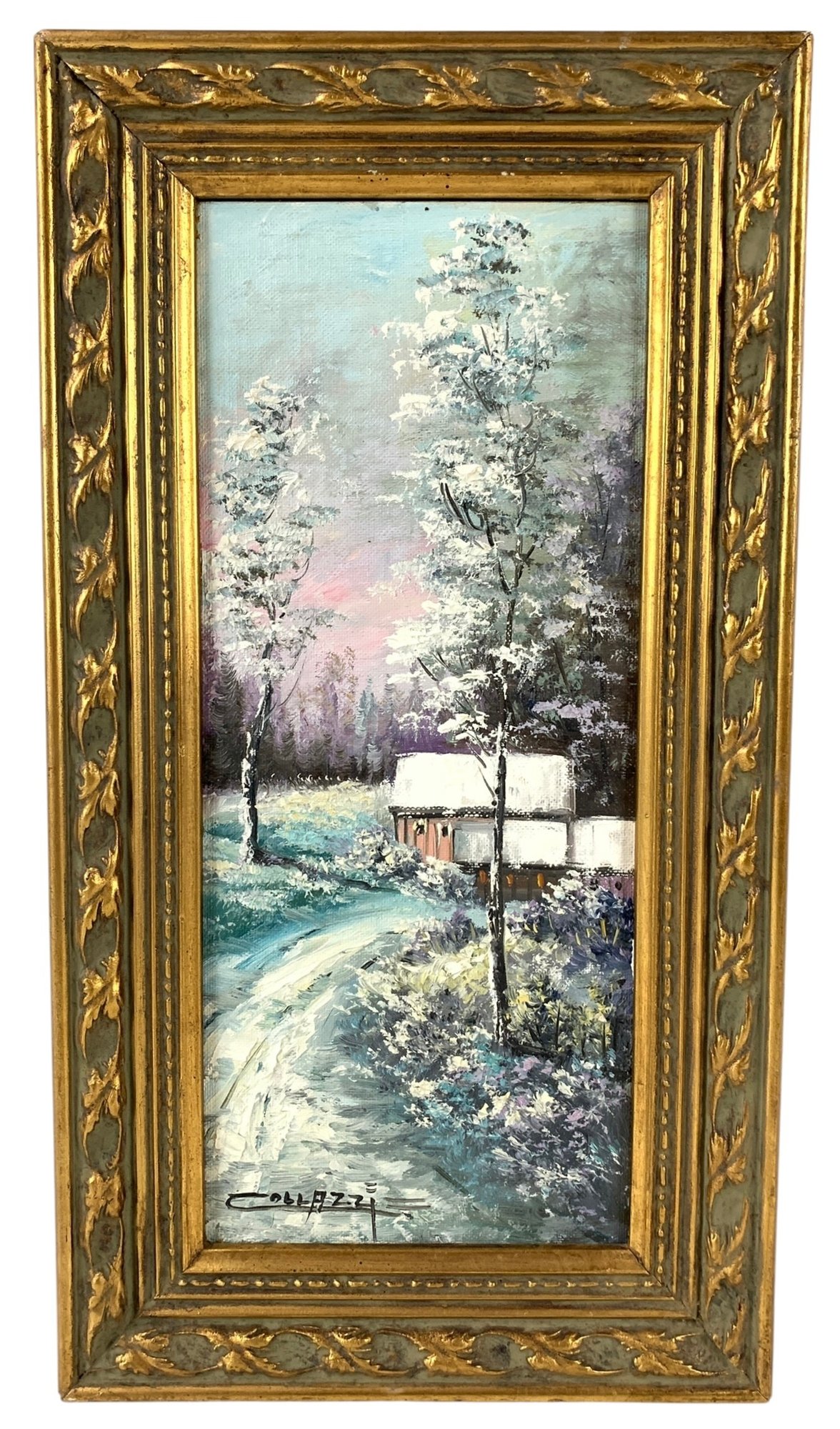 Joseph Collazzi (Italian 1914-1989) Signed Winter Landscape Oil On ...