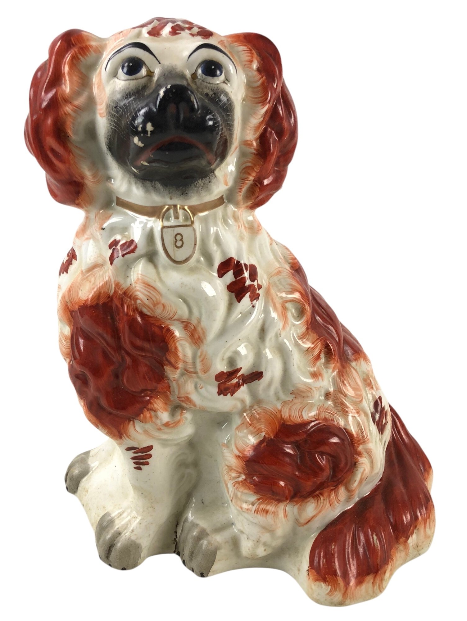 Antique Victorian Staffordshire Hand Painted King Charles Spaniel Dog ...