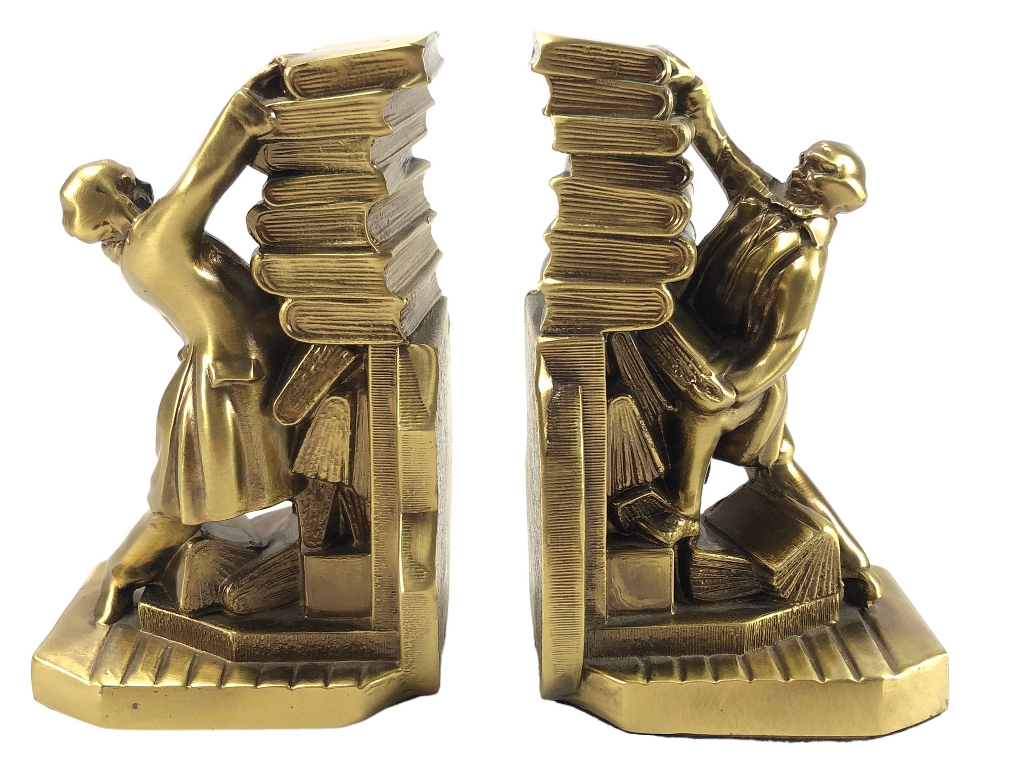 PM Craftsman USA Colonial Librarian Brass Finish Bookends - #FS-5 ...