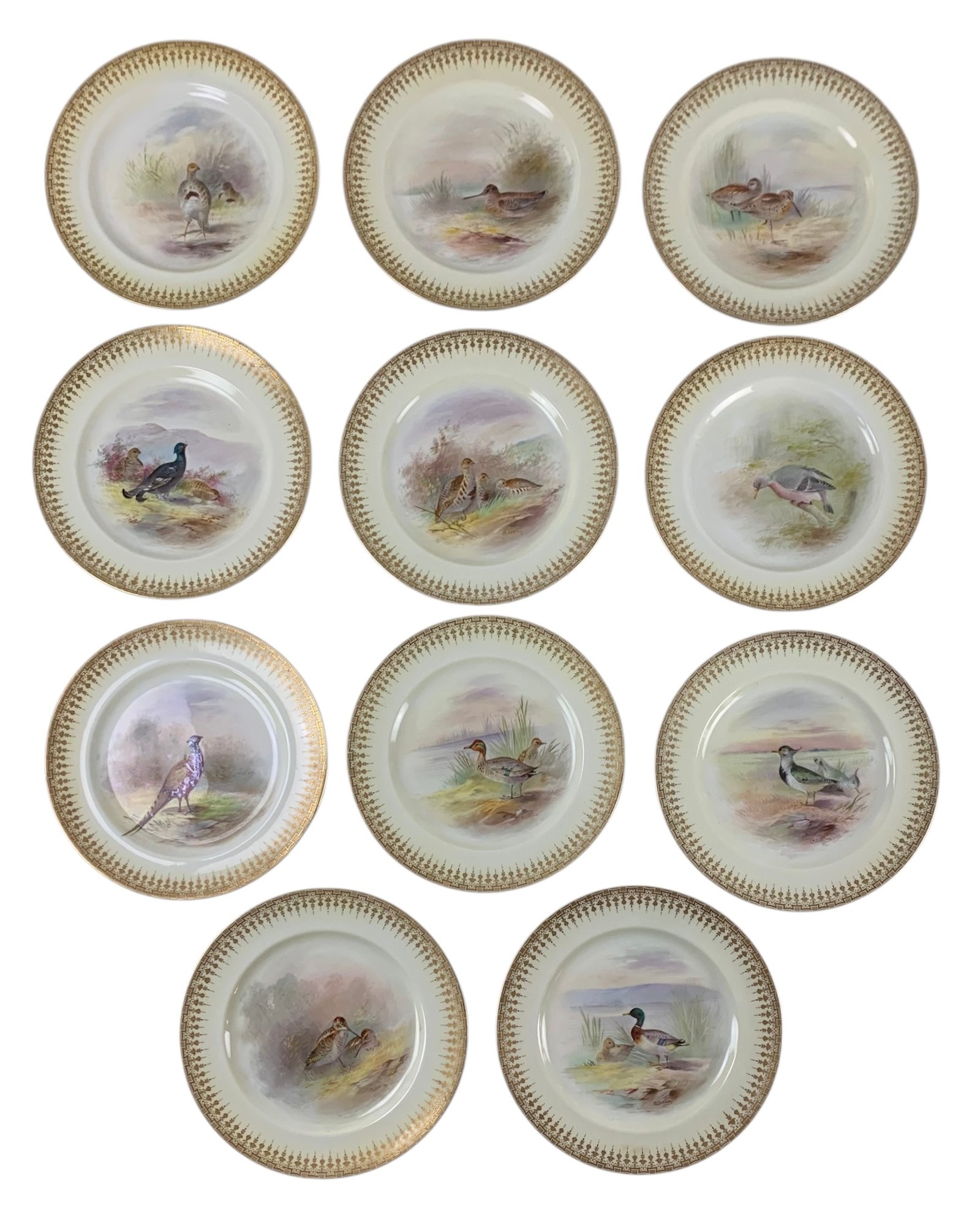 Royal Doulton Bird Series Plates For Tiffany & Co., Hand Painted ...