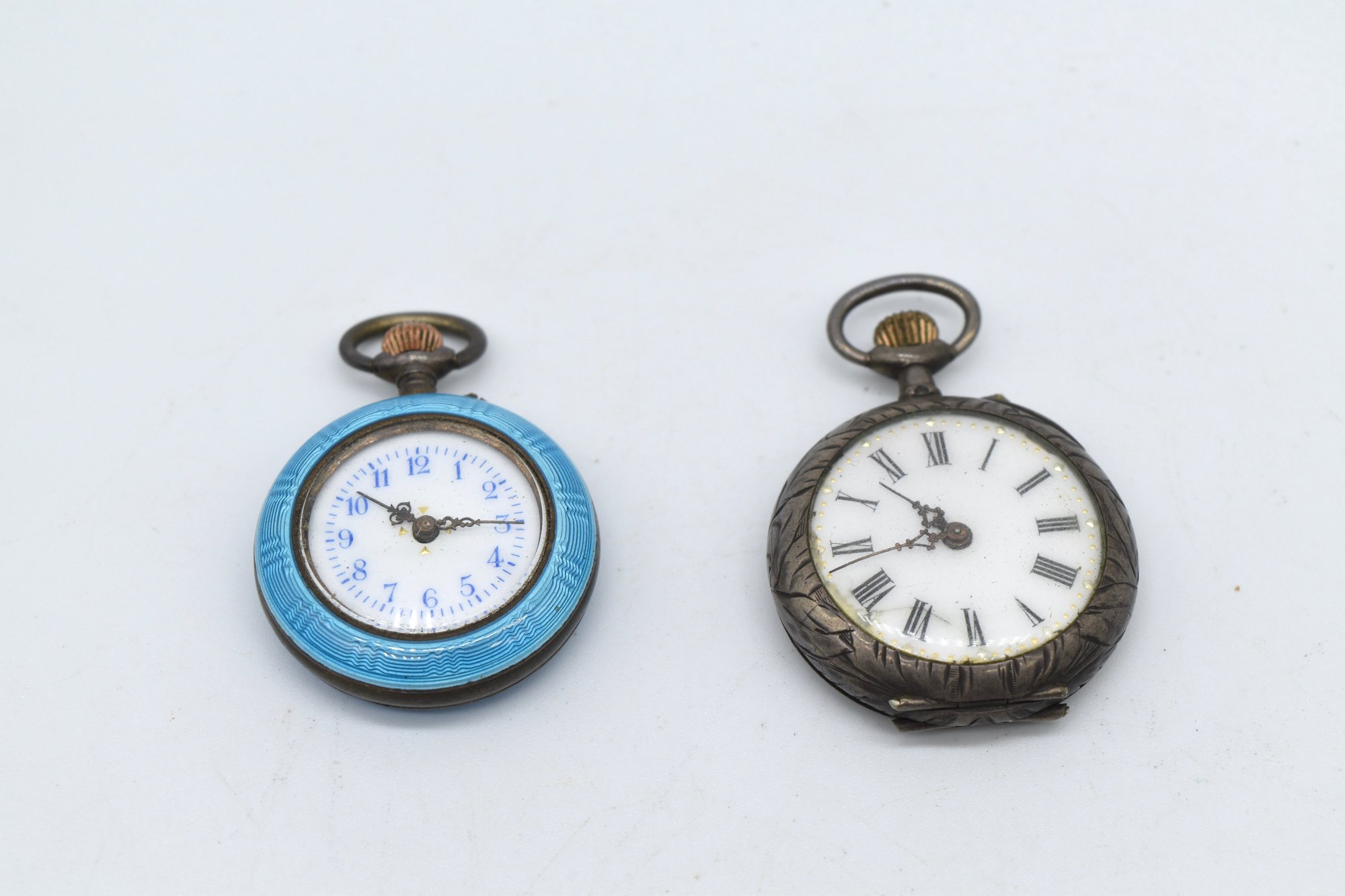 Pair Of Miniature Jeweled Pocket Watches - 2 Total #7812 | Auctionninja.com