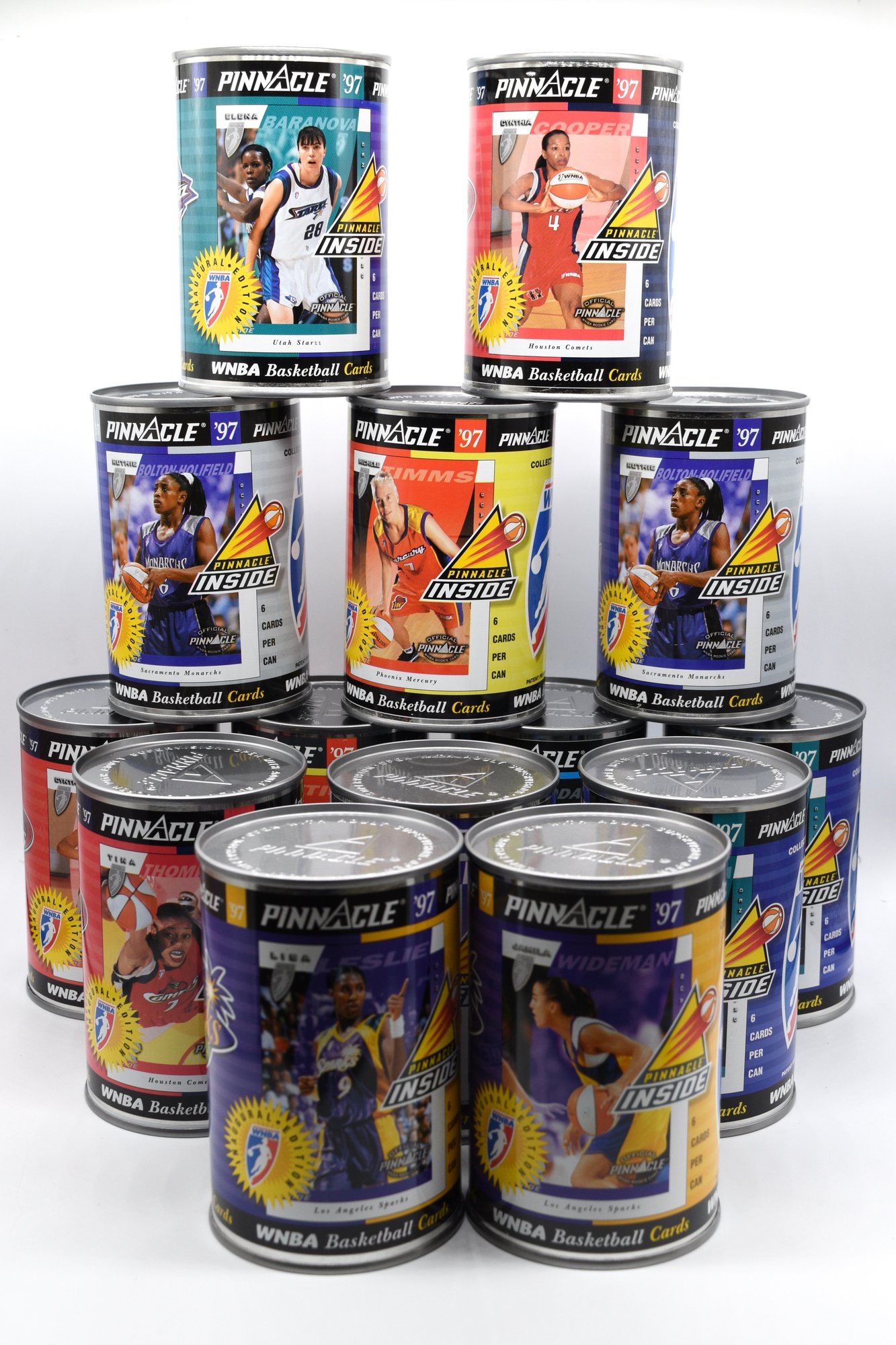 1997 Pinnacle WNBA Sealed Cans Basketball Trading Cards - 14 Total ...