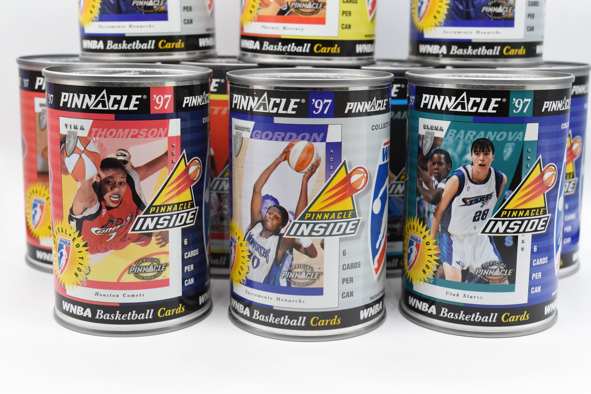 1997 Pinnacle WNBA Sealed Cans Basketball Trading Cards - 14 Total ...
