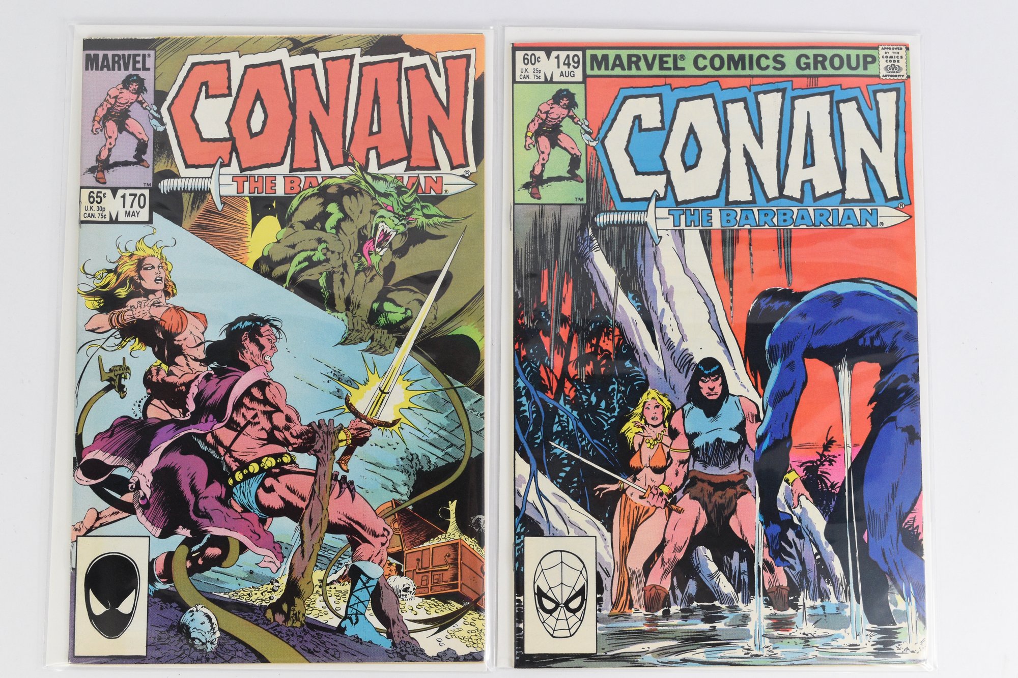 Marvel Comics Conan The Barbarian #149 & #170 Comic Books - 2 Total ...
