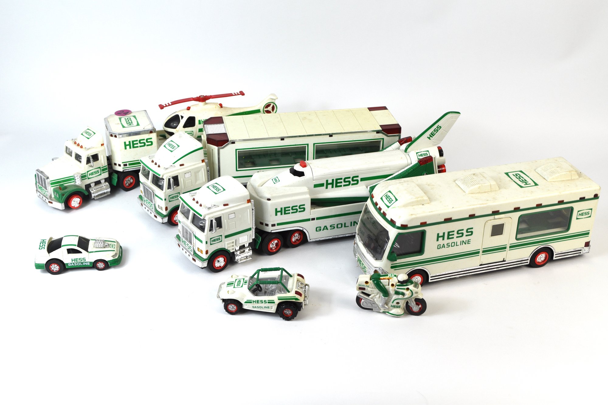HESS Trucks Race Car Helicopter Spaceship 1995 1997 1998 1999 - 4 Total ...